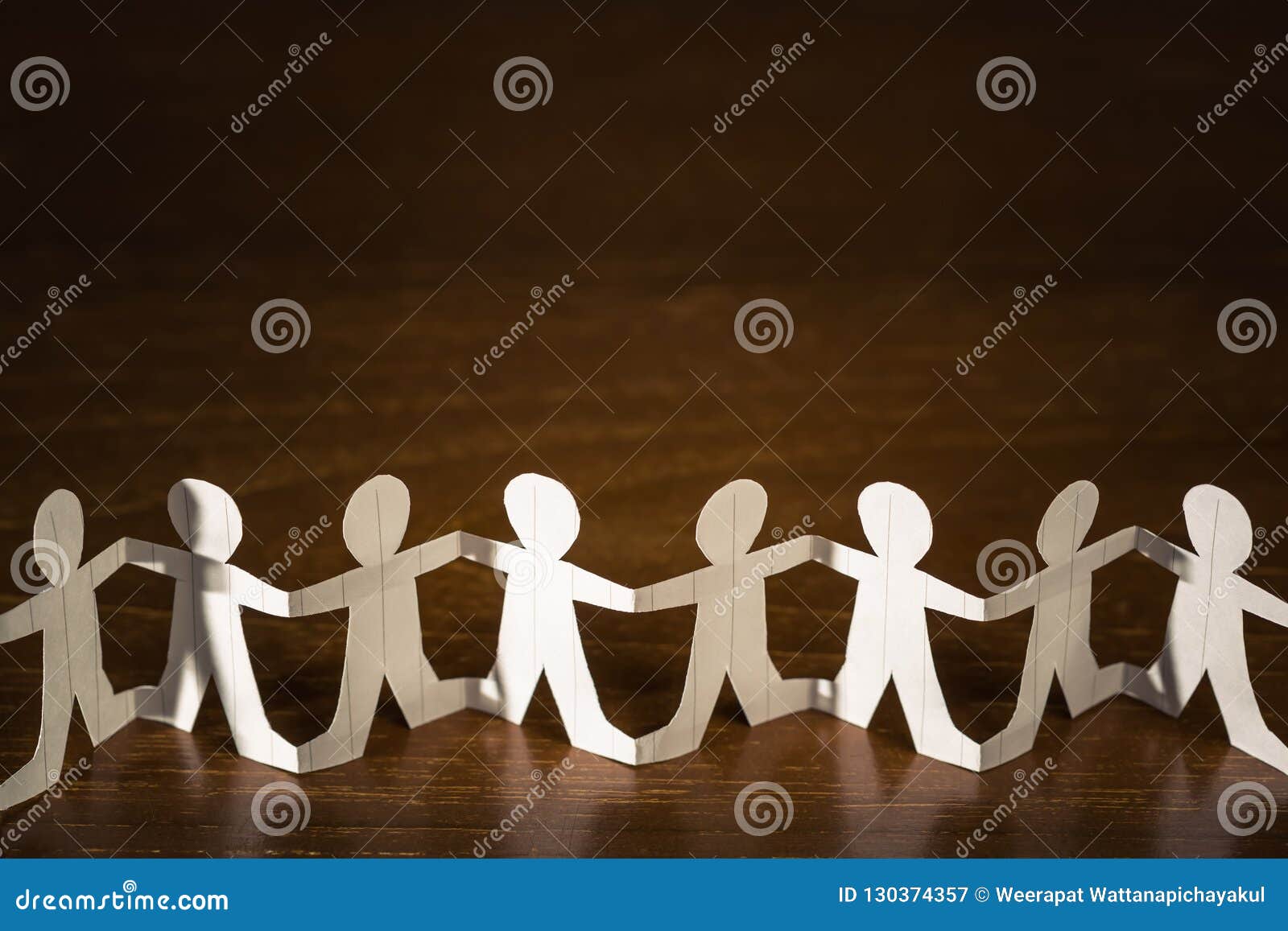 Paper Human Chain stock image. Image of partnership - 130374357