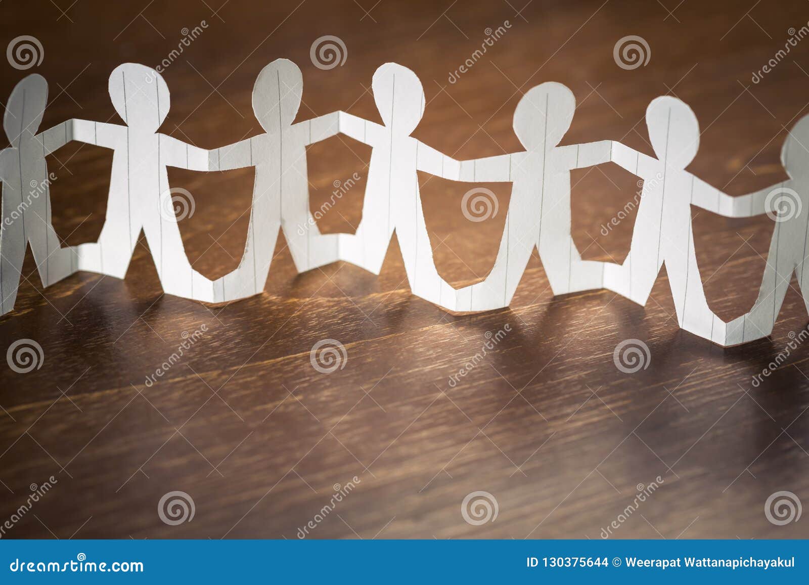 Paper Human Chain stock photo. Image of community, partnership - 130375644