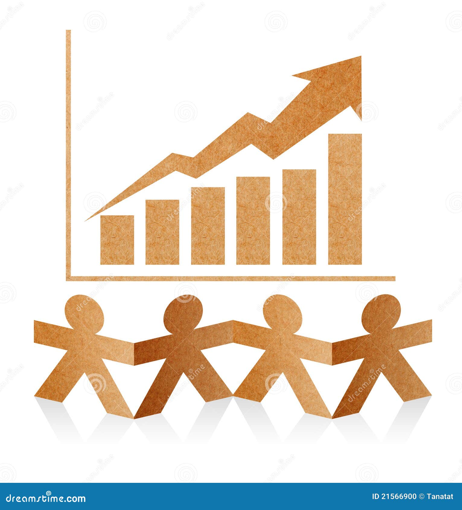 Progress Growth Bar Chart Up Arrow Graph Paper Stock Photos - Free ...
