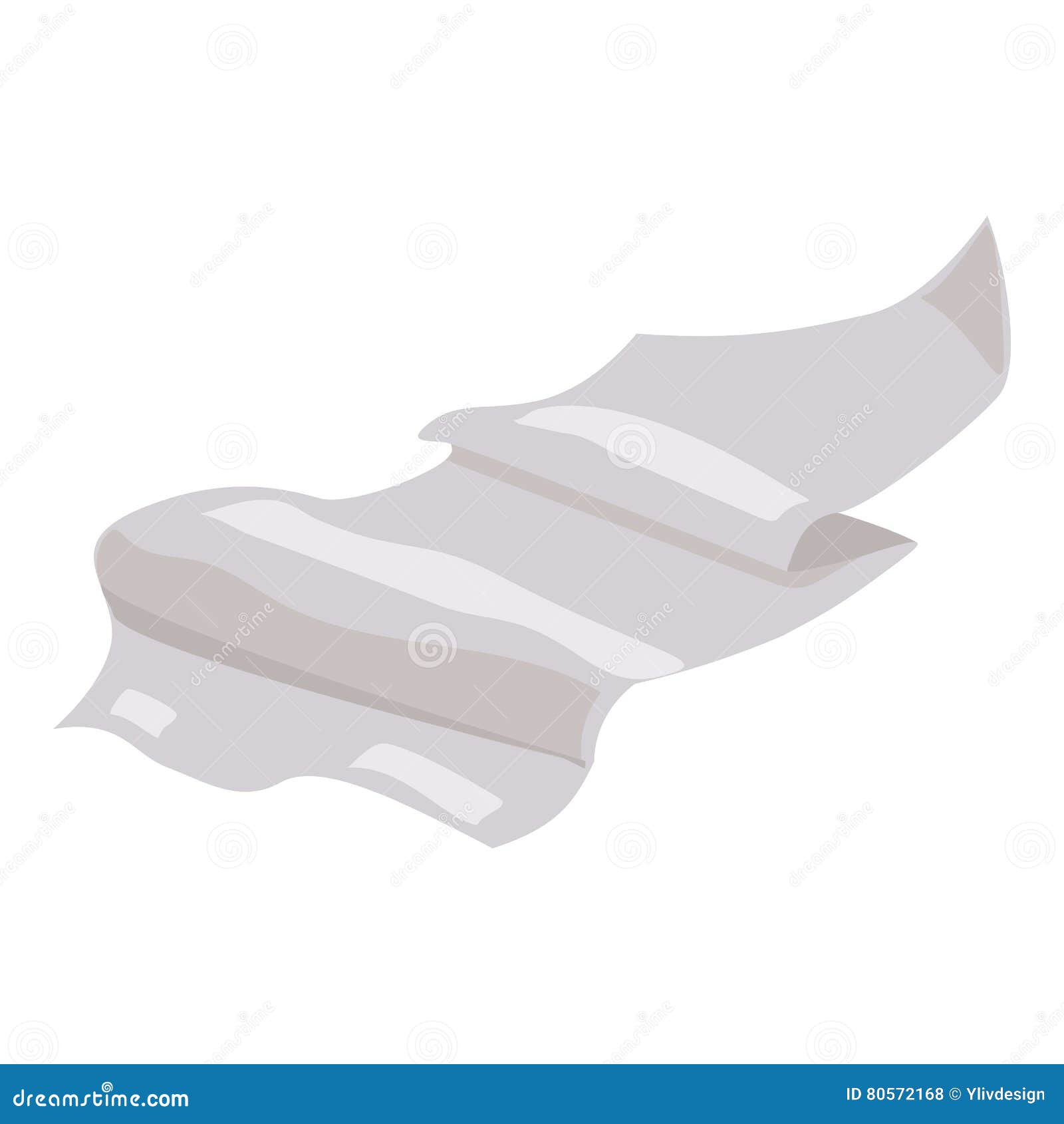 Paper icon, cartoon style stock vector. Illustration of dirty - 80572168