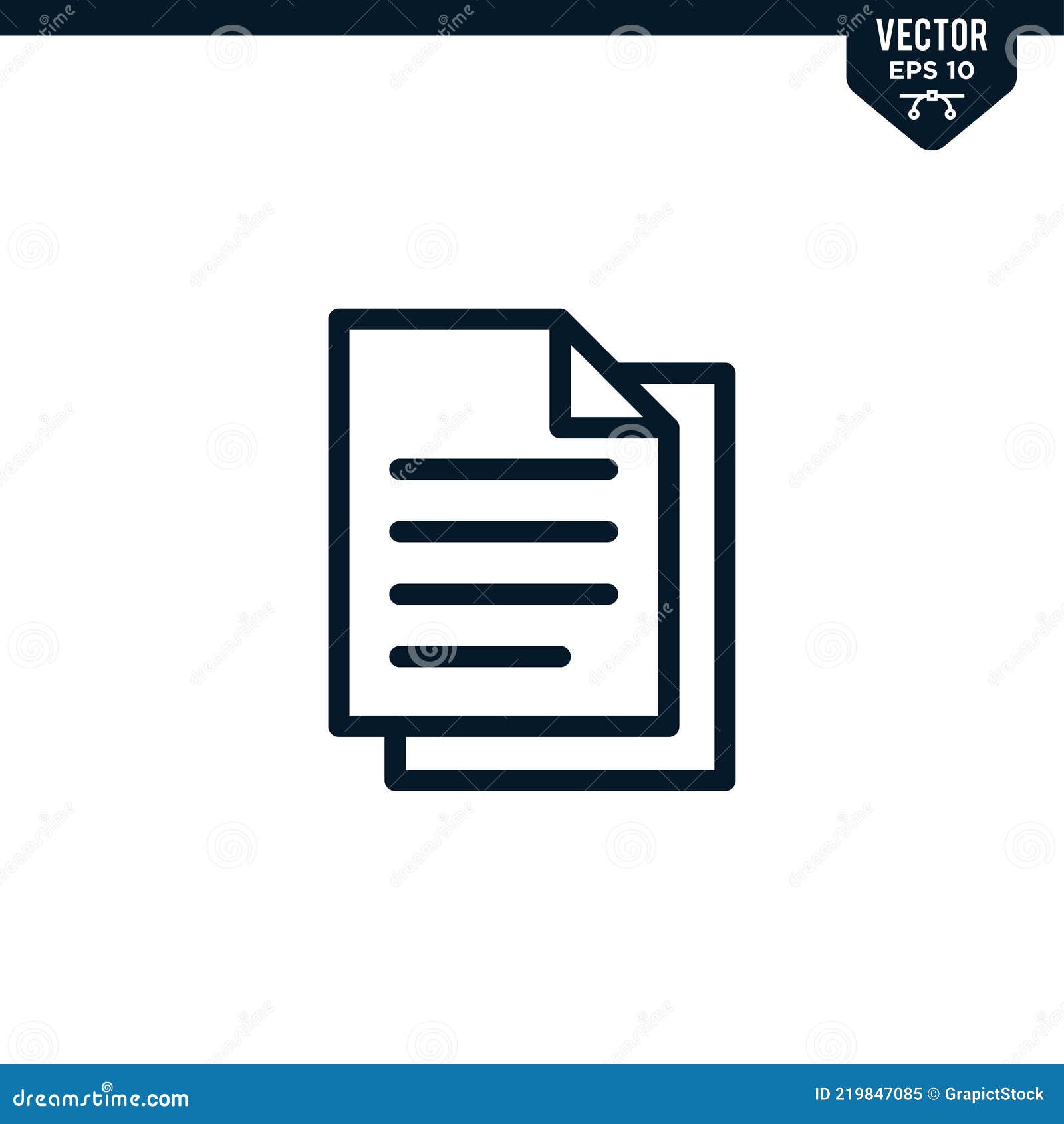 Paper Icon Collection in Outlined Style Stock Vector - Illustration of ...