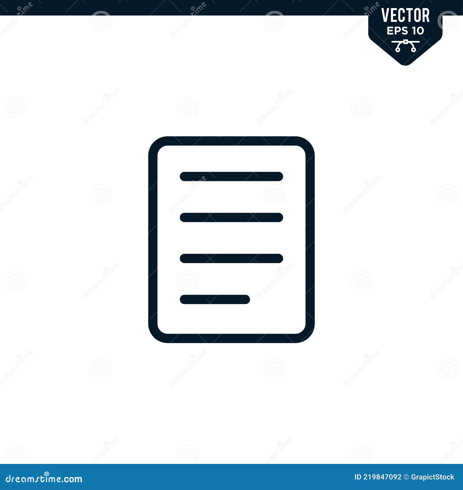 Paper Icon Collection in Outlined Style Stock Vector - Illustration of ...