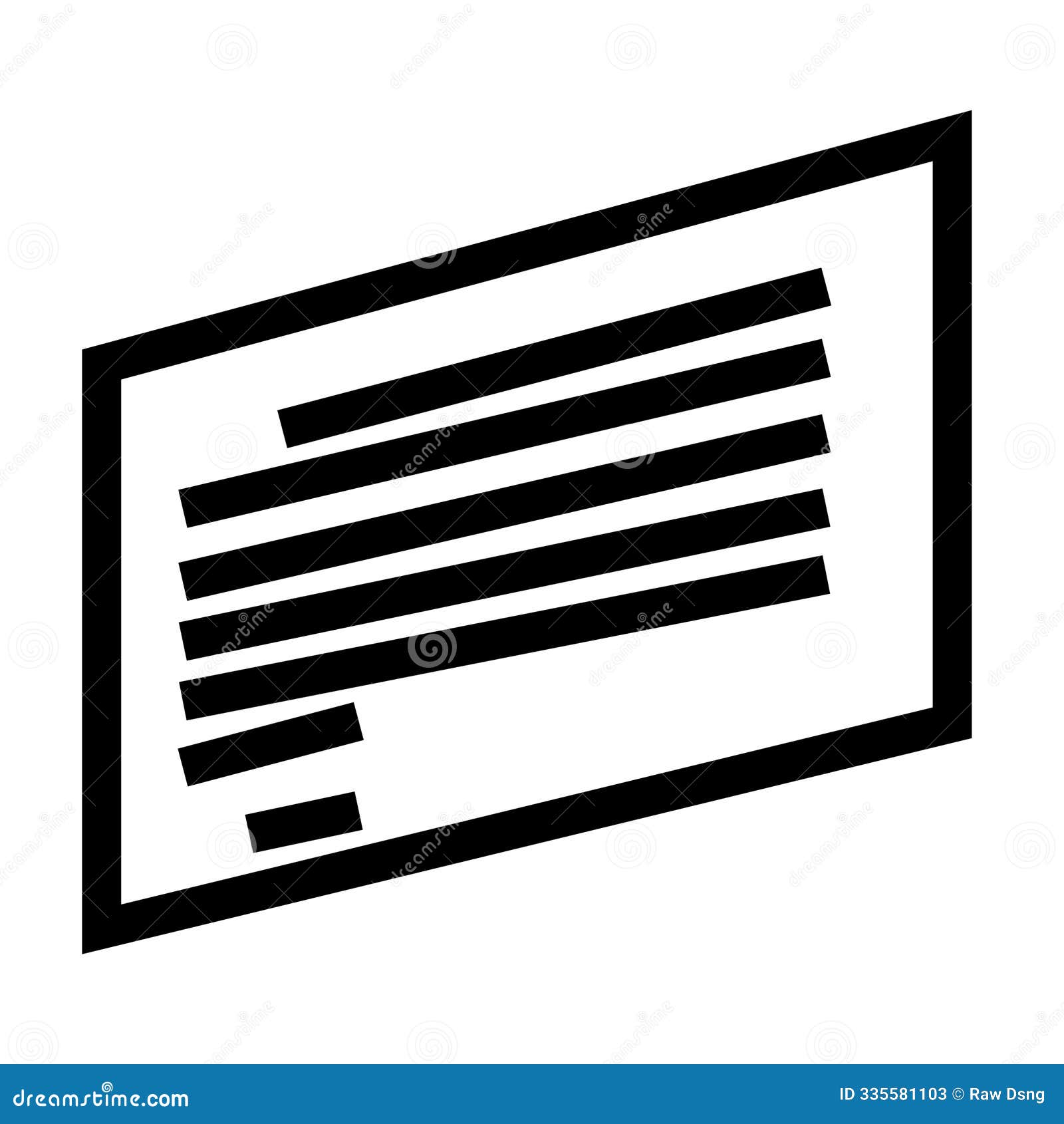 Paper Icon with Icon Like 1 Paragraph of Writing with Oblique ...