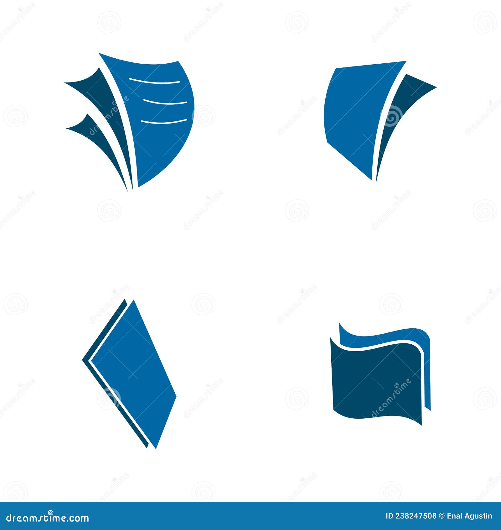 Paper icon logo set design stock vector. Illustration of contract ...