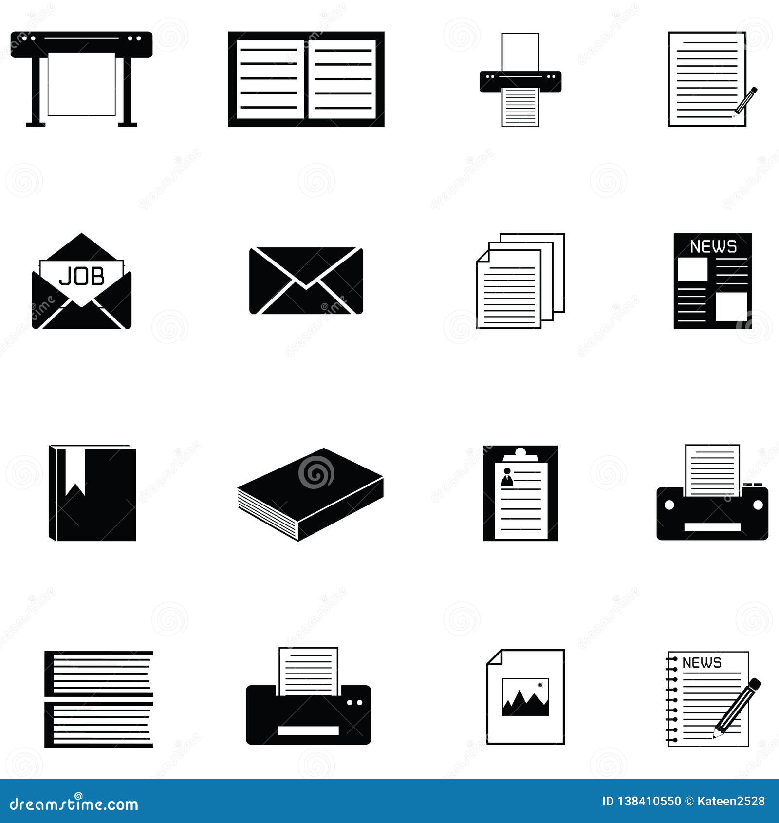Paper icon set stock vector. Illustration of sign, page - 138410550