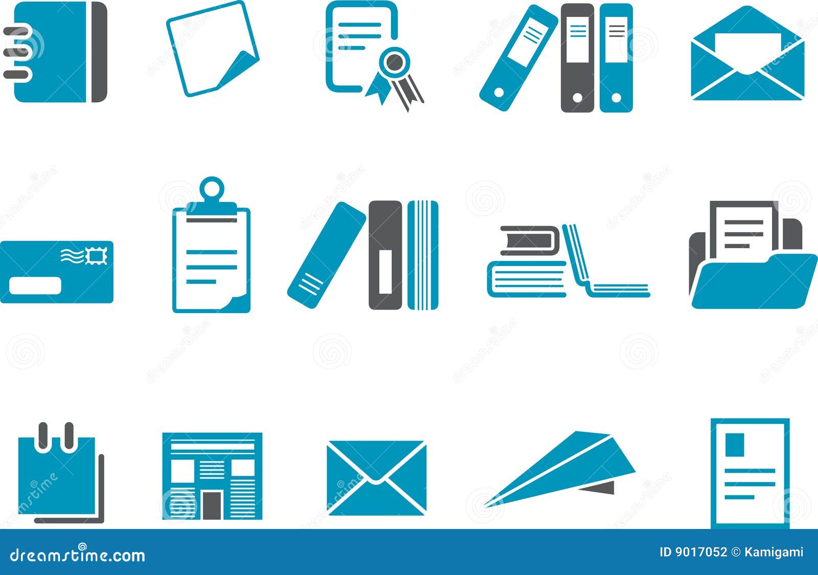 Paper Icon Set stock vector. Illustration of office, notes - 9017052