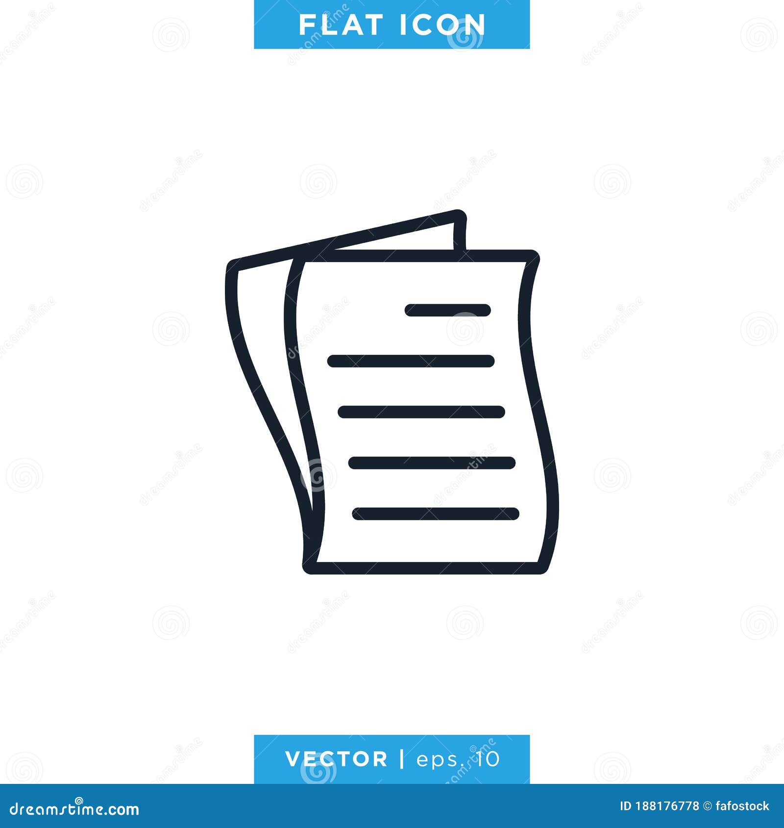 Paper Icon Vector Logo Design Template Stock Vector - Illustration of ...