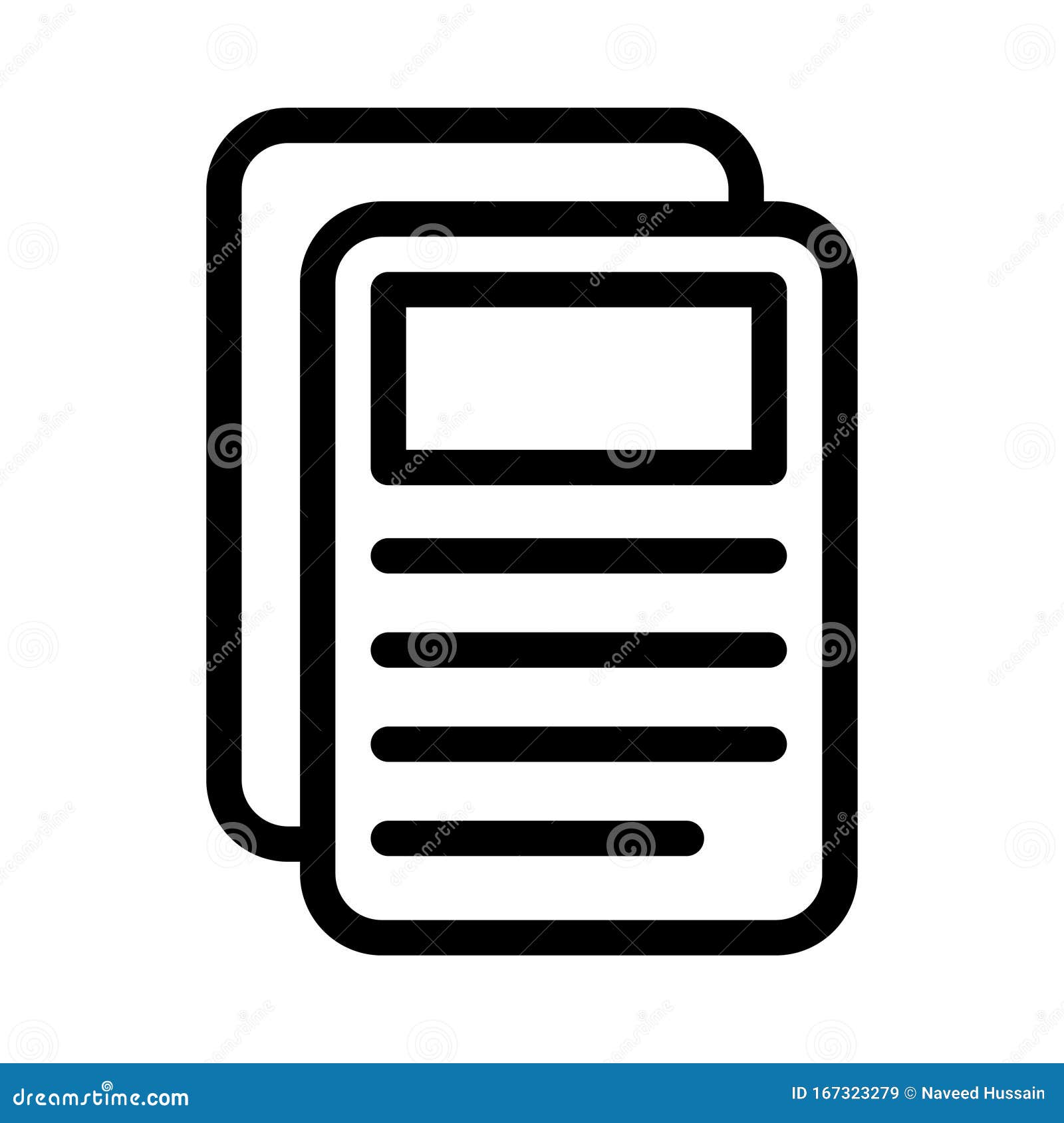 Paper Vector Thin Line Icon Stock Vector - Illustration of information ...