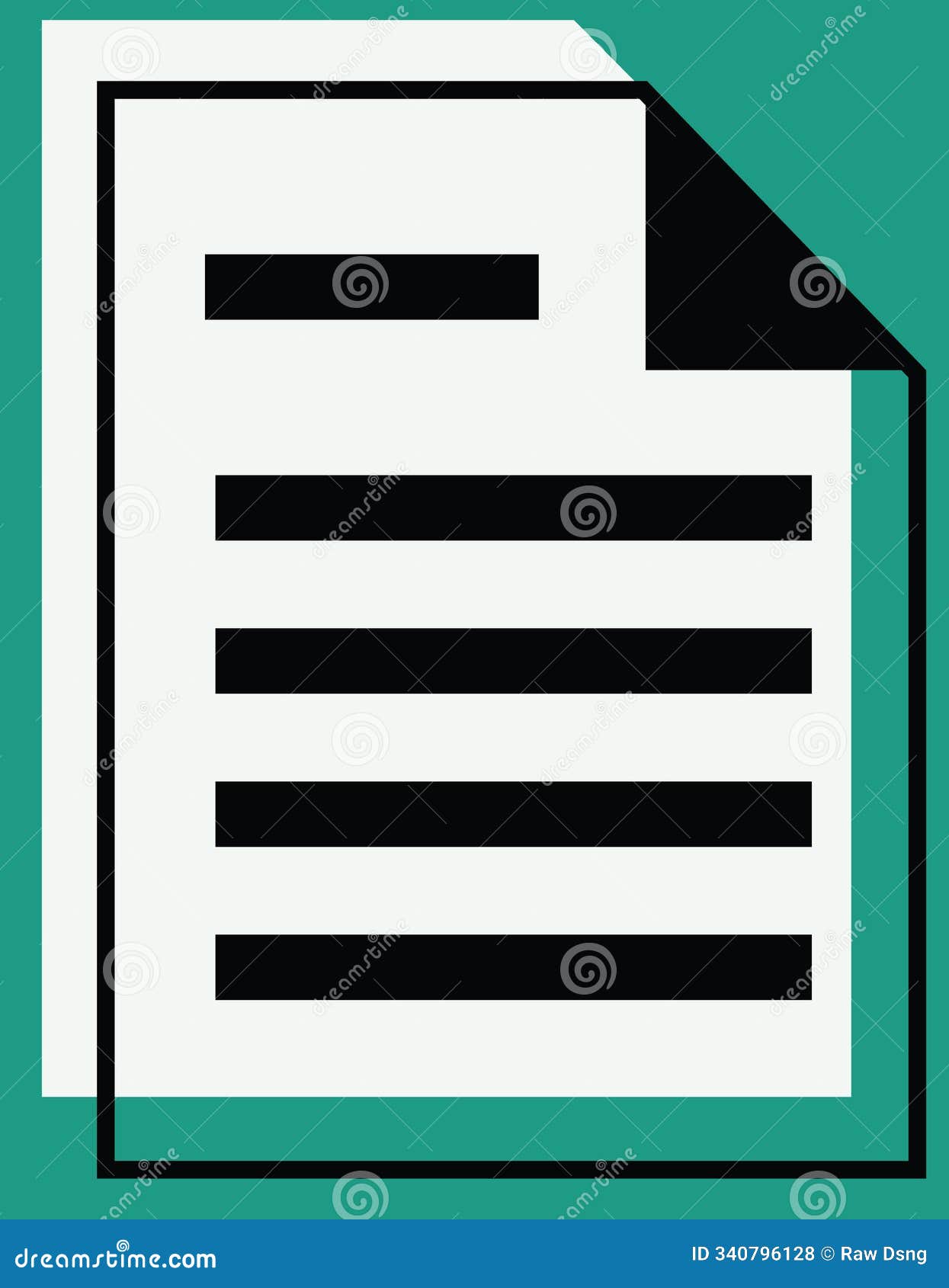 Paper Icons with the Content of Simple Rectangular Paragraphs Arranged ...