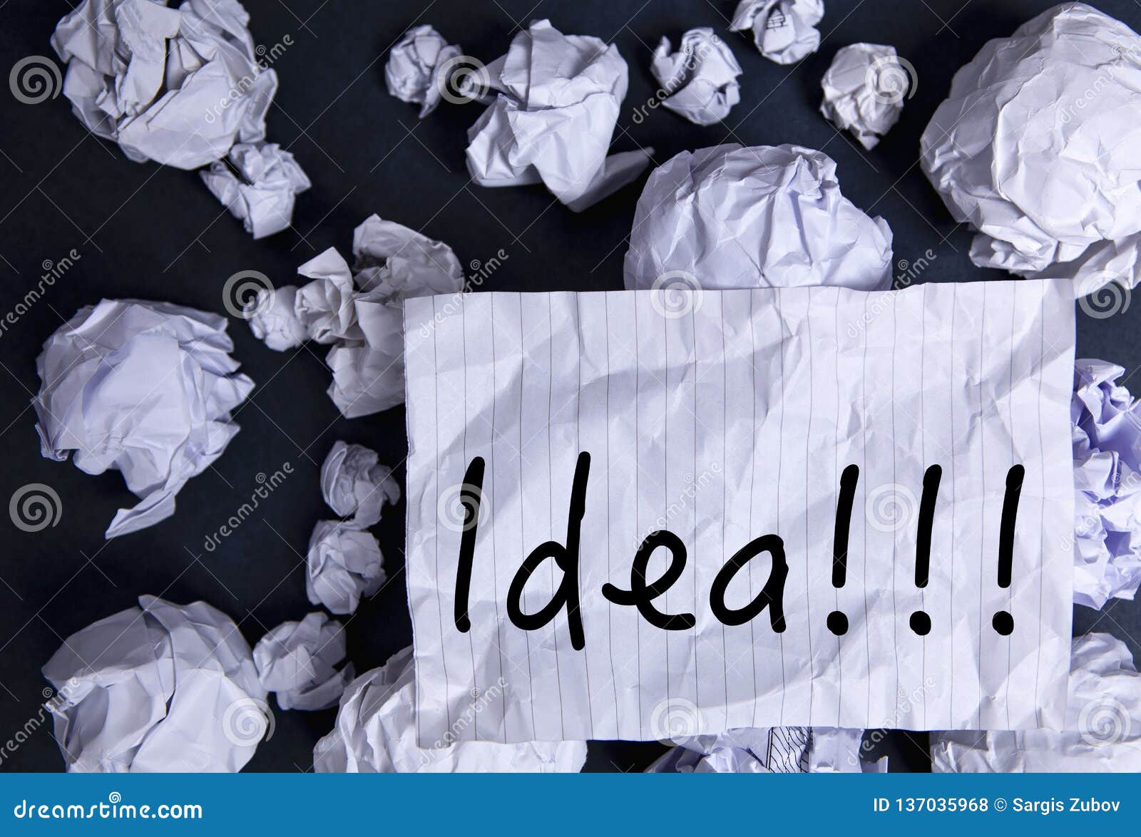 Paper and idea stock photo. Image of genius, concept - 137035968