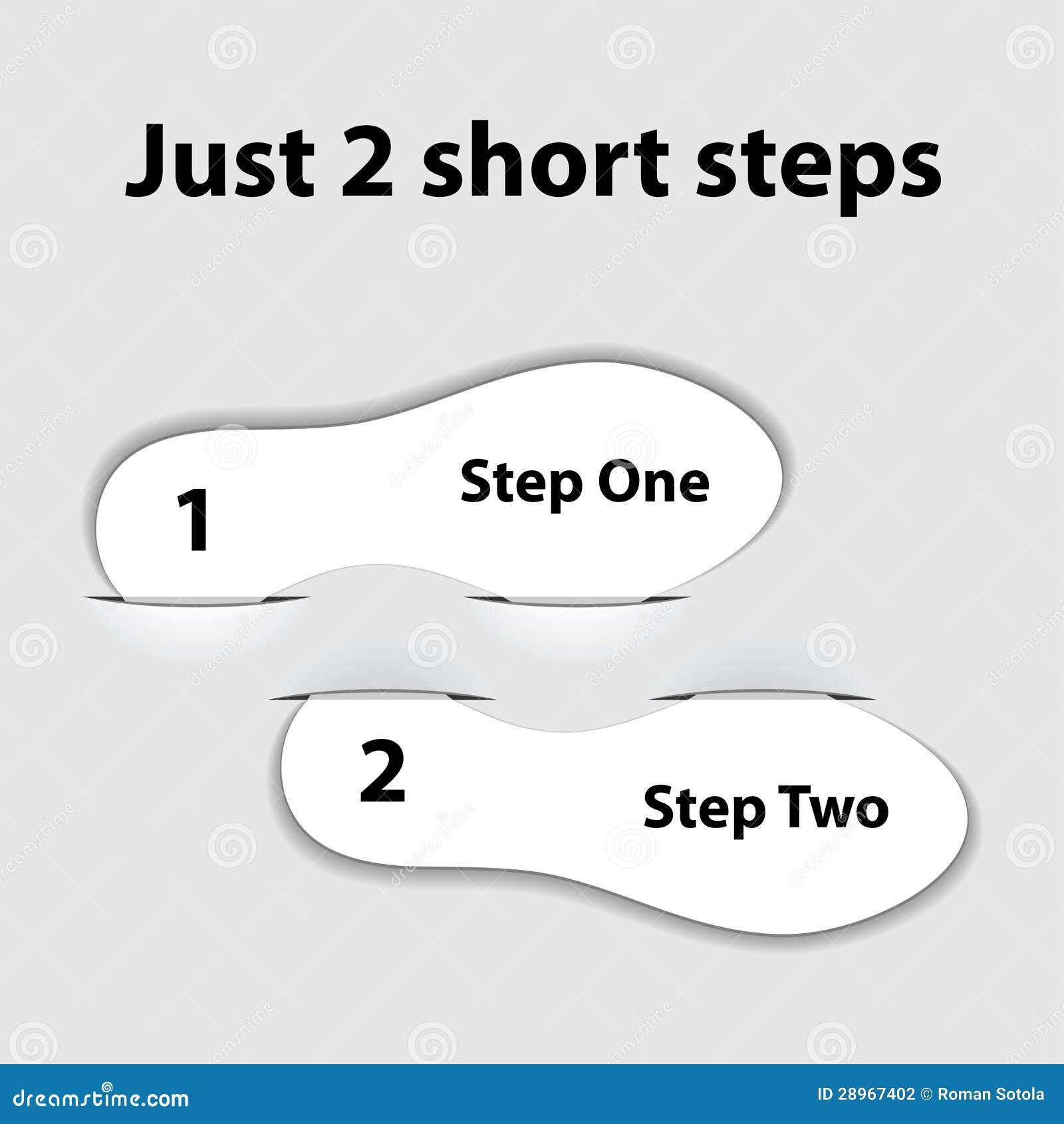 Paper imprint short steps stock vector. Illustration of foot - 28967402