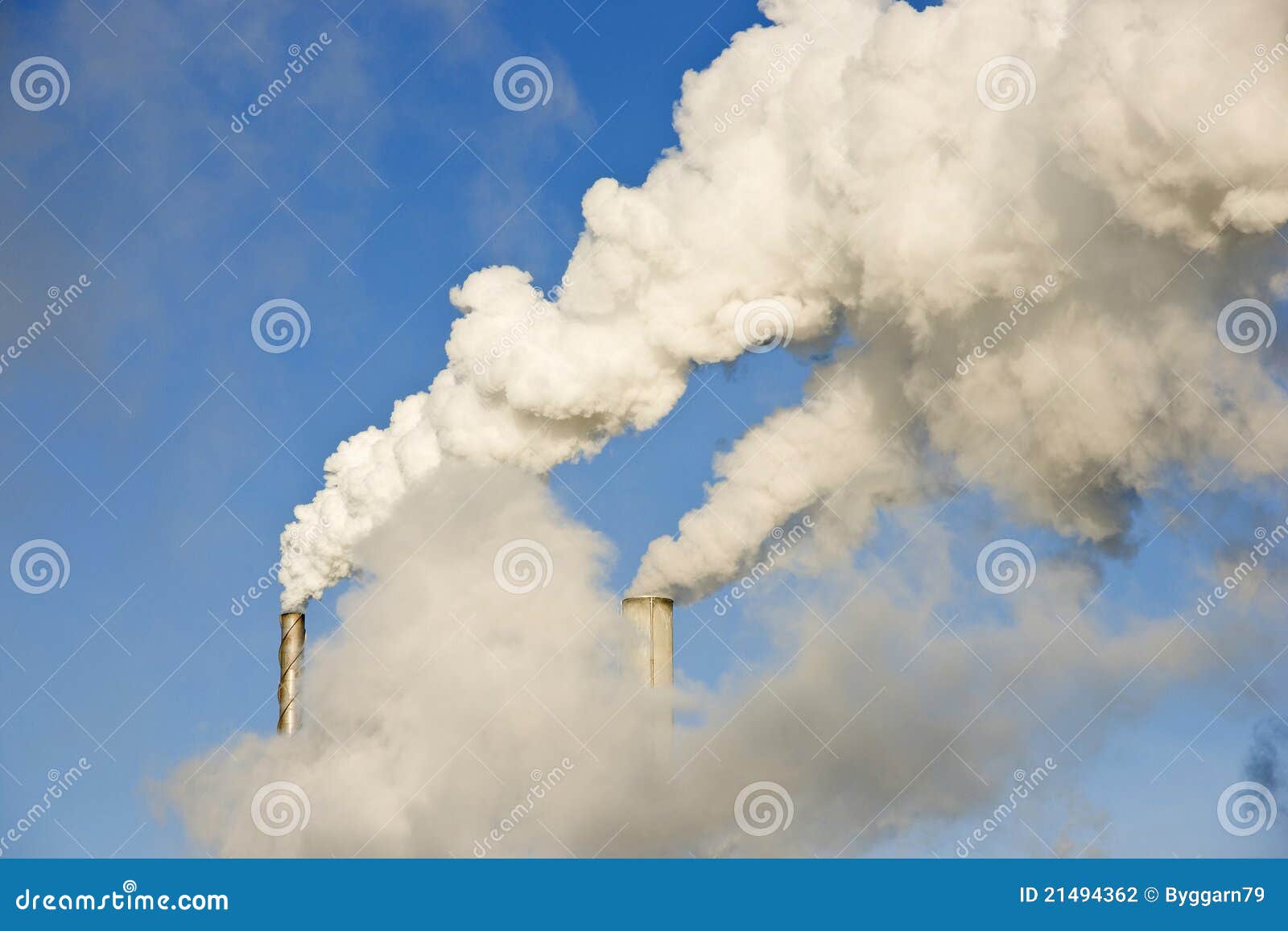 Paper industry with smoke stock photo. Image of environmental - 21494362