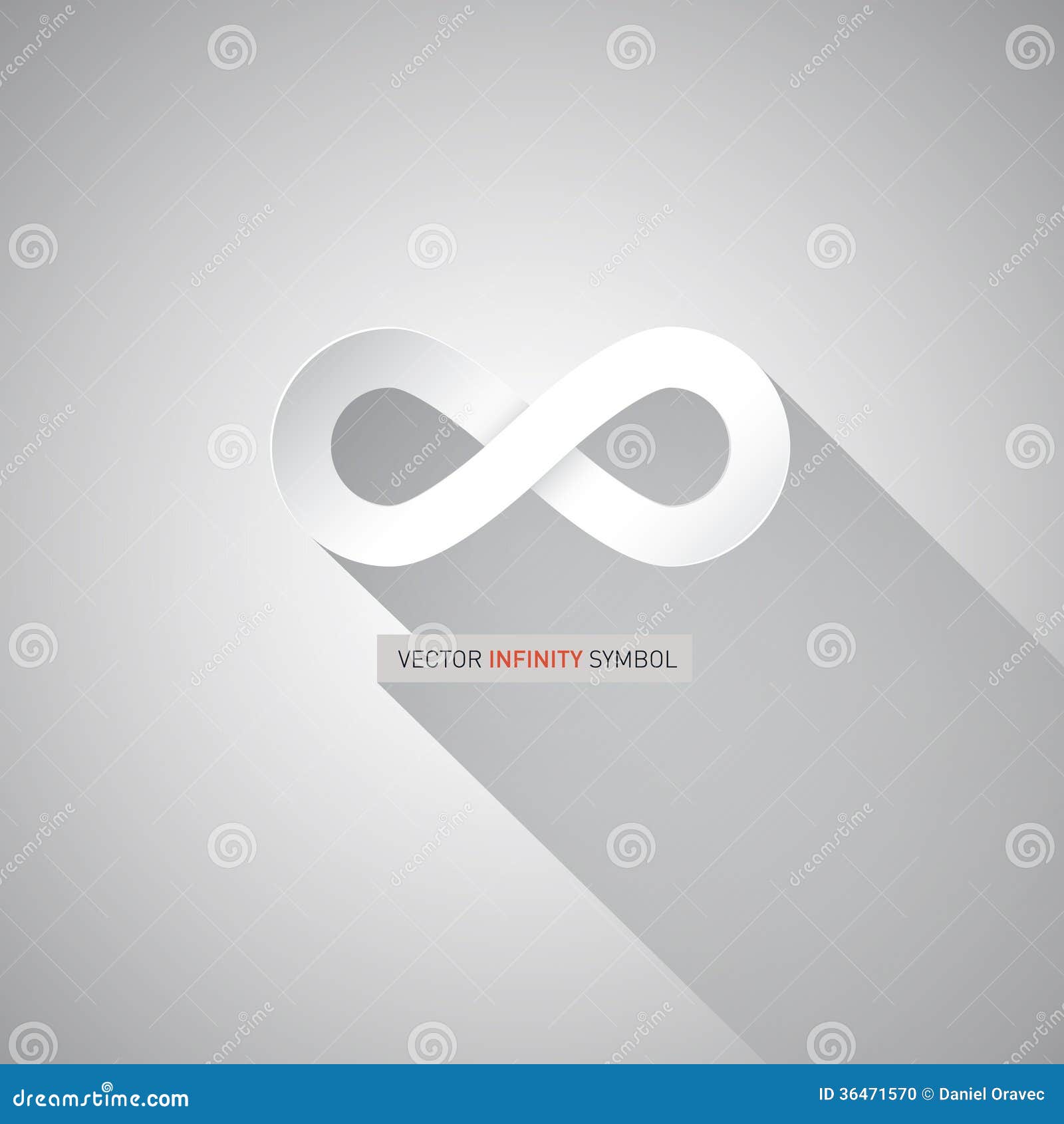 Paper Infinity Symbol on Grey Background Stock Vector - Illustration of ...