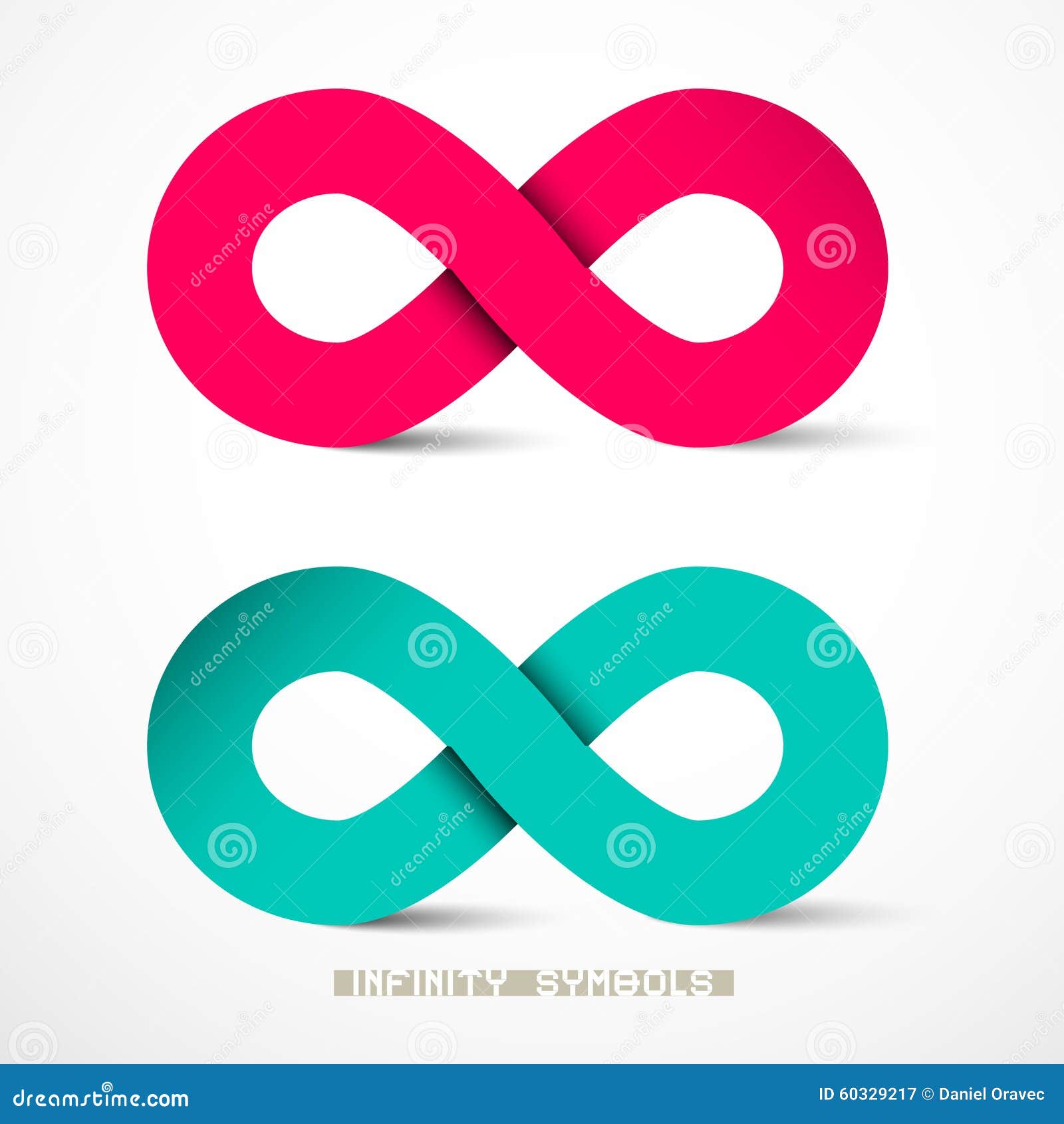 Paper Infinity Symbols Set Cartoon Vector | CartoonDealer.com #60329217