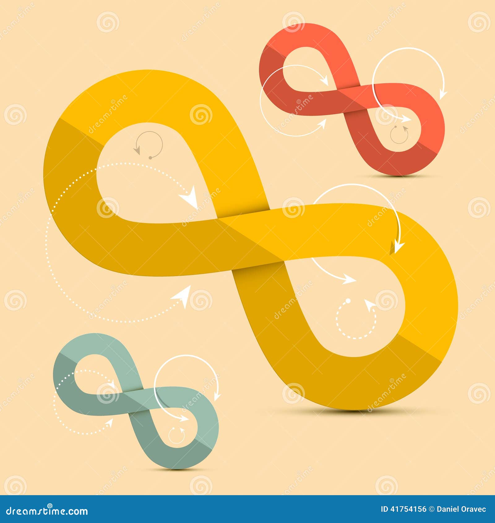 Paper Infinity Symbols Set stock vector. Illustration of background ...