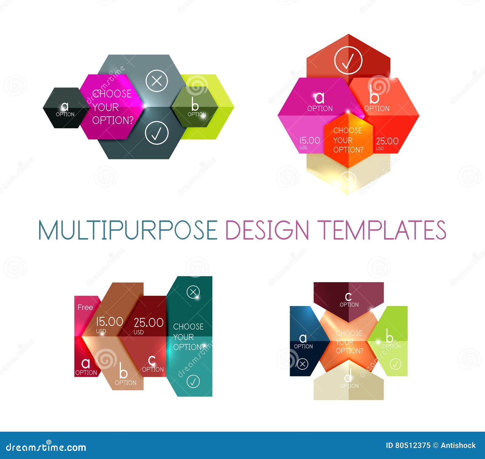 Paper Infographic Banners and Stickers Stock Vector - Illustration of ...