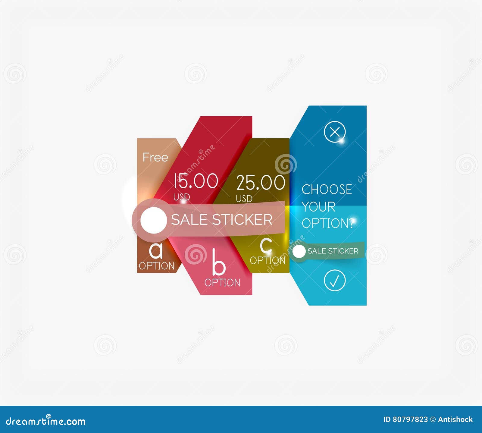 Paper Infographic Banners and Stickers Stock Vector - Illustration of ...