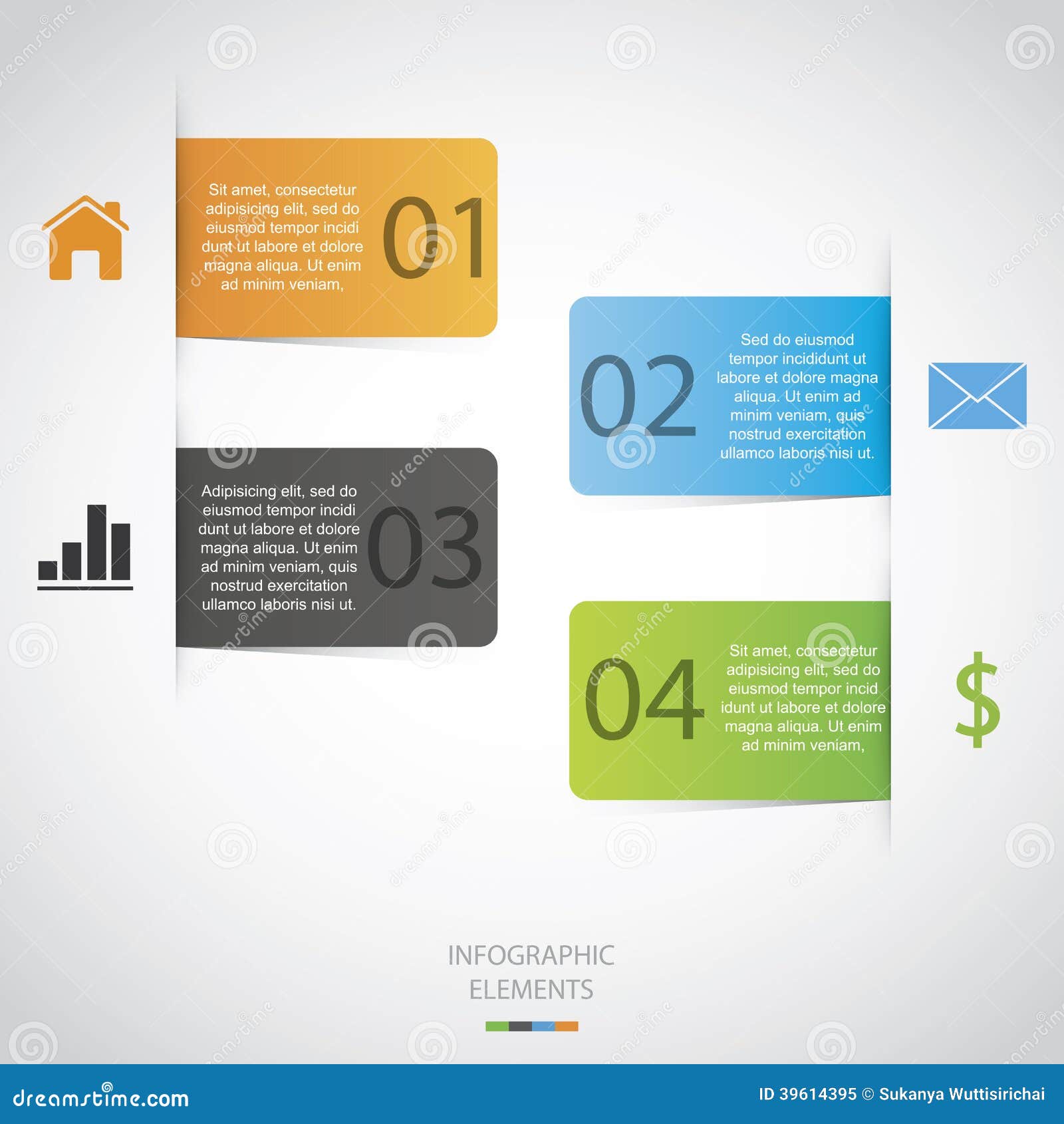 Paper Infographic stock vector. Illustration of modern - 39614395