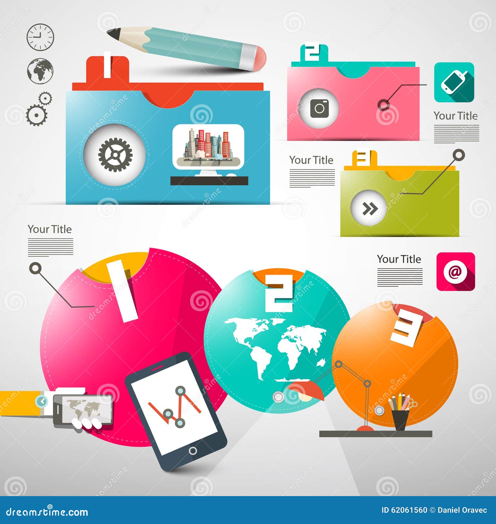 Paper Infographics Layout - Web Design Stock Vector - Illustration of ...