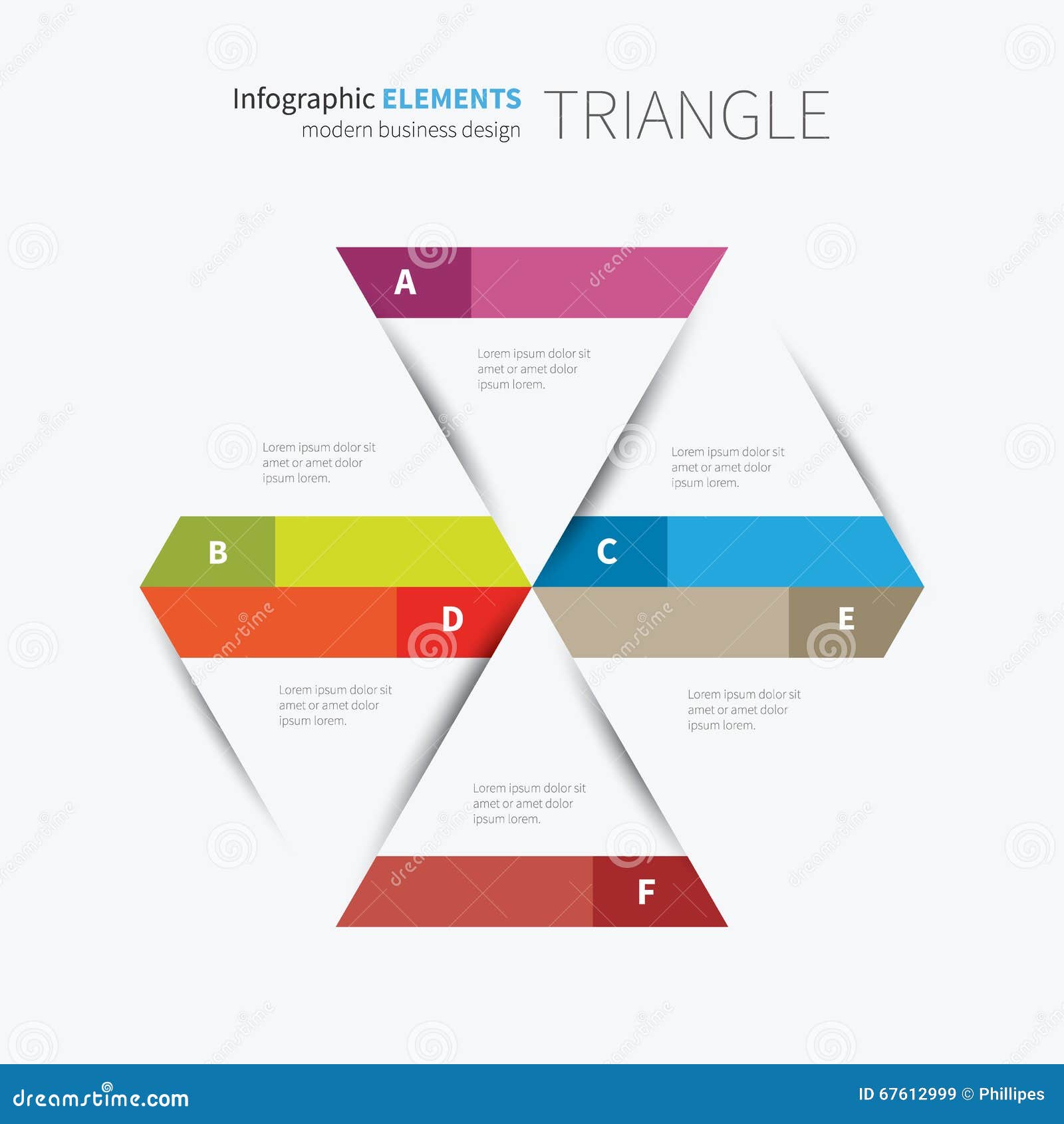 Paper Infographics Triangles Design Stock Vector - Illustration of ...