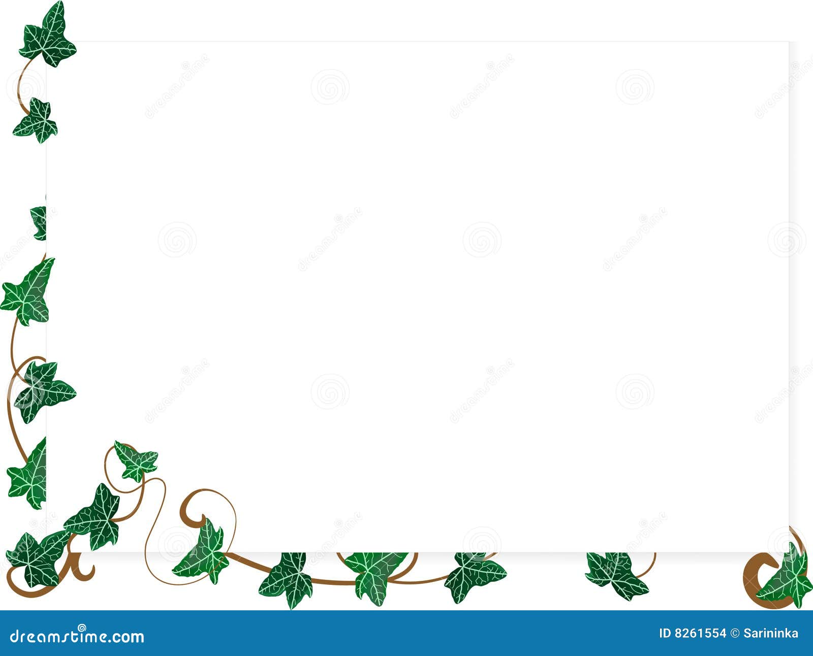 Paper with ivy leaves stock vector. Illustration of green - 8261554