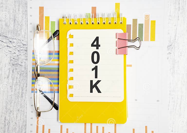 Paper with 401k Plan on a Table and Charts Stock Image - Image of ...