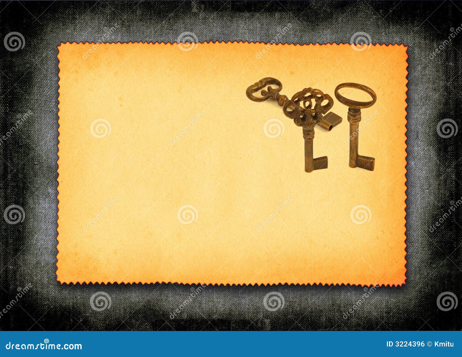 Paper with keys #2 stock photo. Image of fashioned, burnt - 3224396