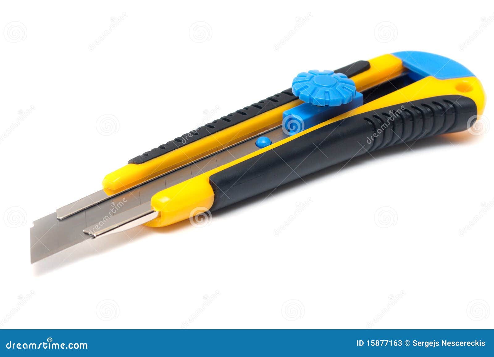 Paper knife. stock image. Image of tool, orange, isolated - 15877163