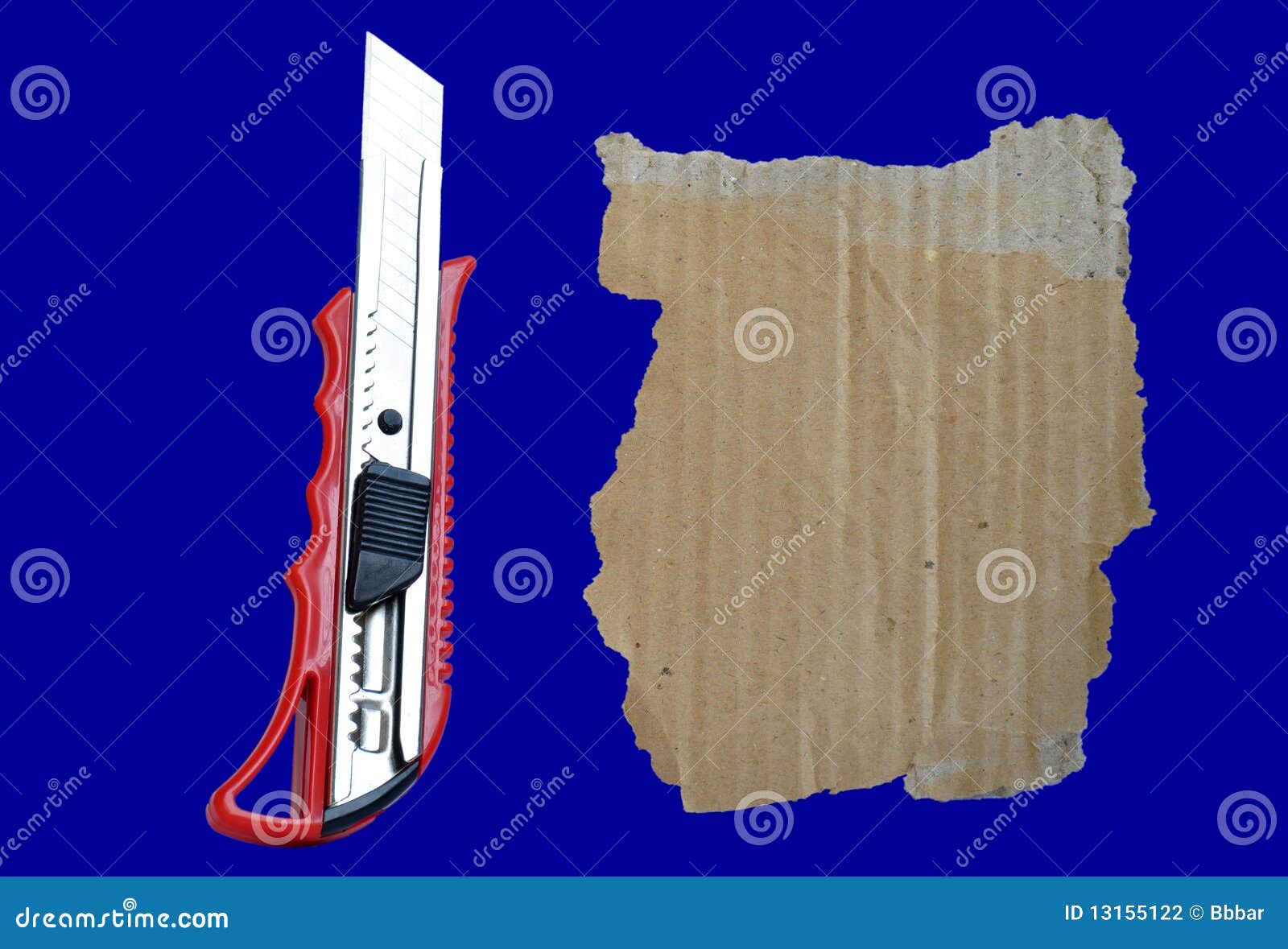 Paper knife and cardboard stock photo. Image of plastic - 13155122