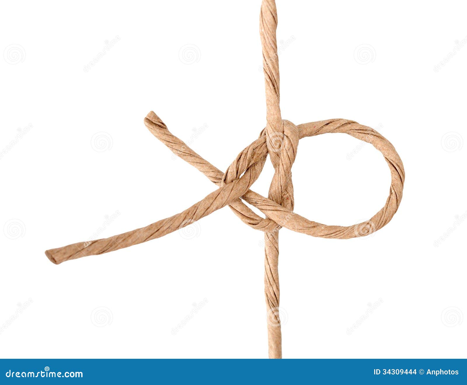 Paper knot stock photo. Image of link, textured, single - 34309444