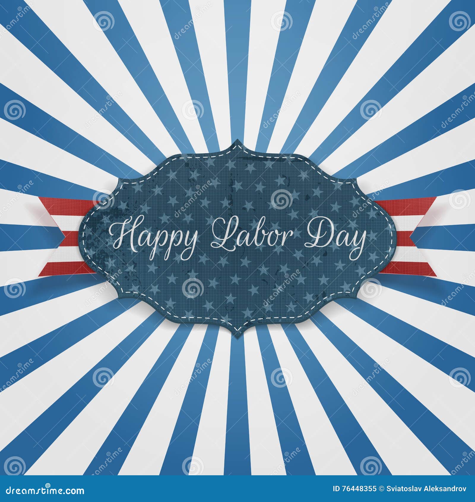 Paper Label with Happy Labor Day Text Stock Vector - Illustration of ...