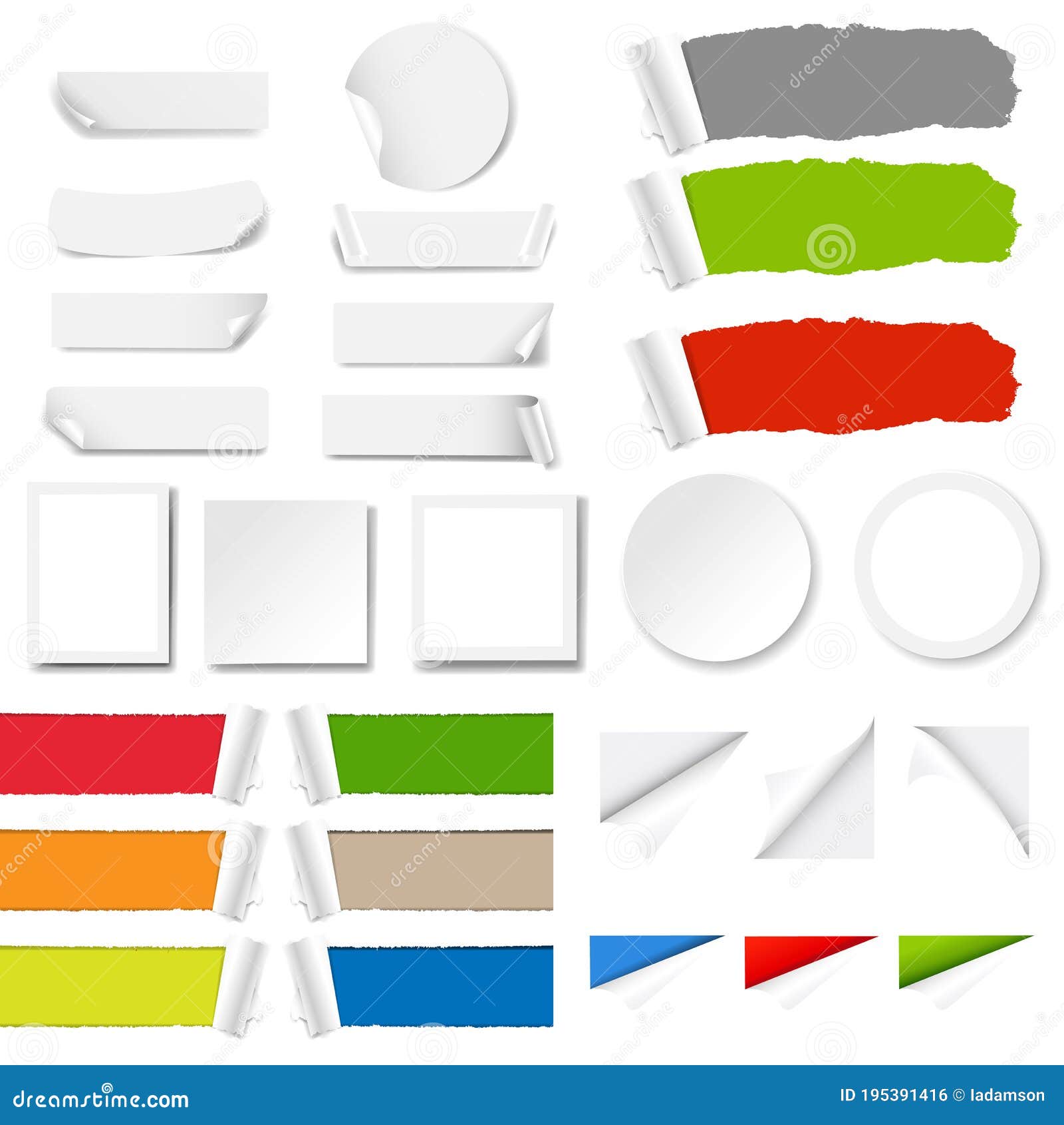 Paper Label Isolated White Background Stock Vector - Illustration of ...