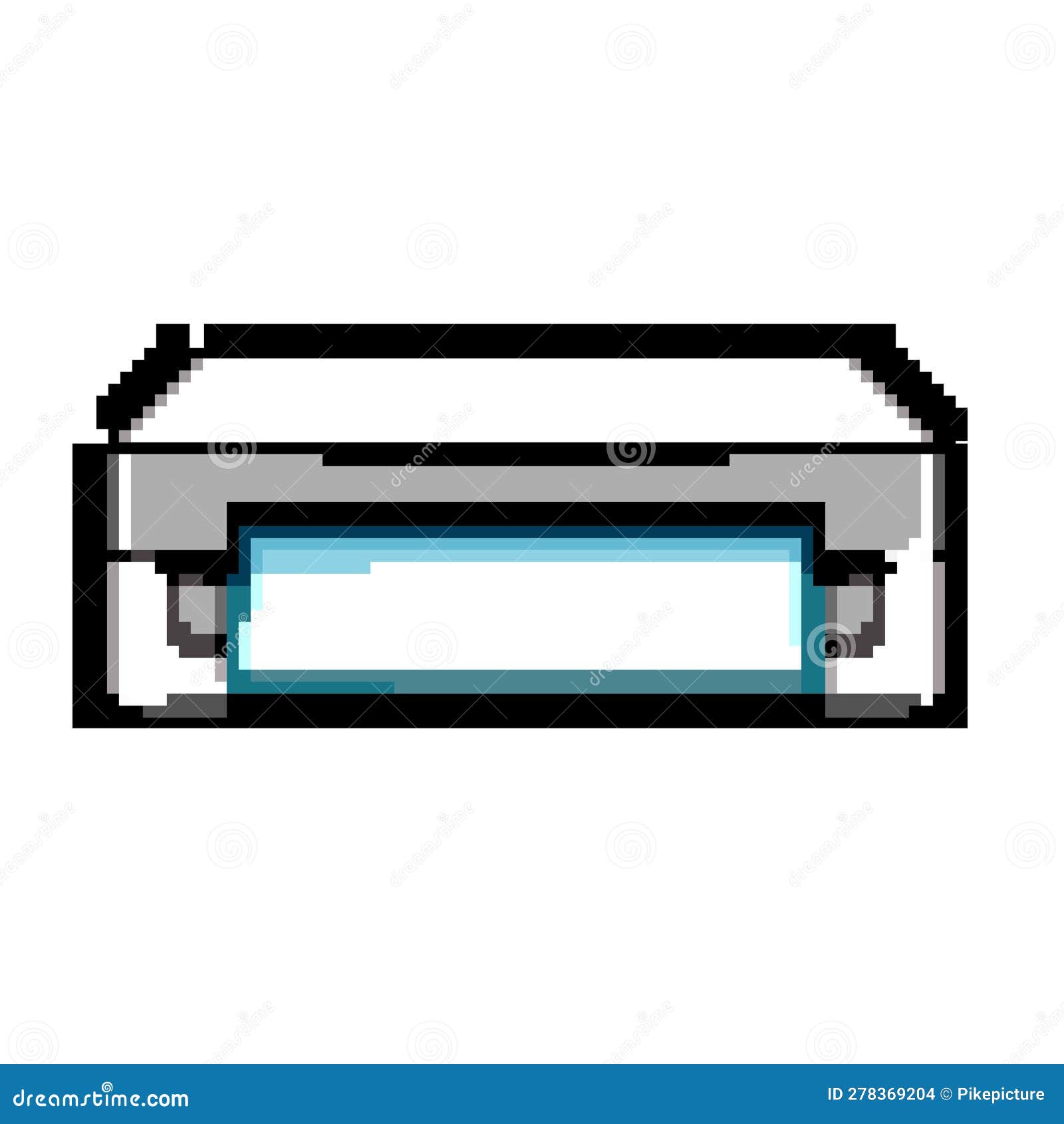 Paper Label Printer Game Pixel Art Vector Illustration Stock Vector ...