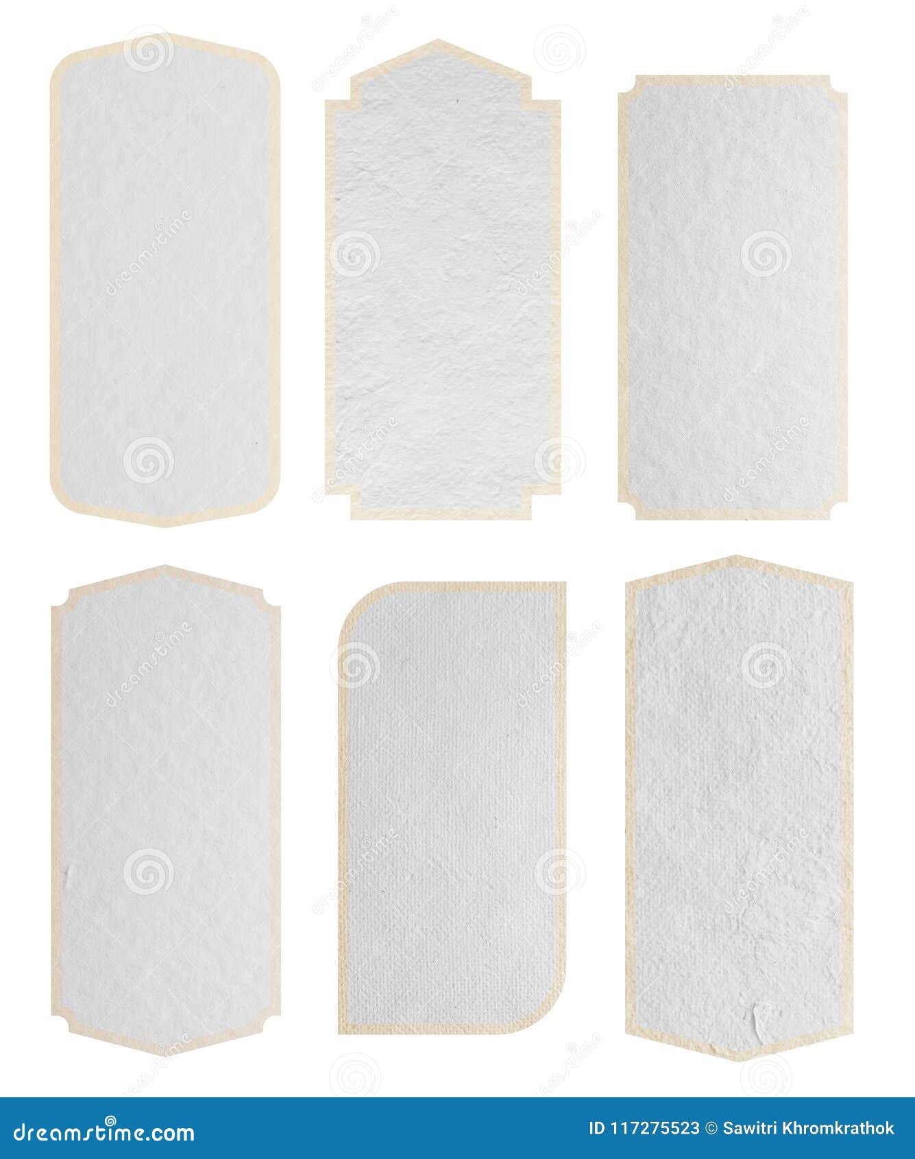 Paper Labels Isolated On White Background Royalty-Free Stock Image ...