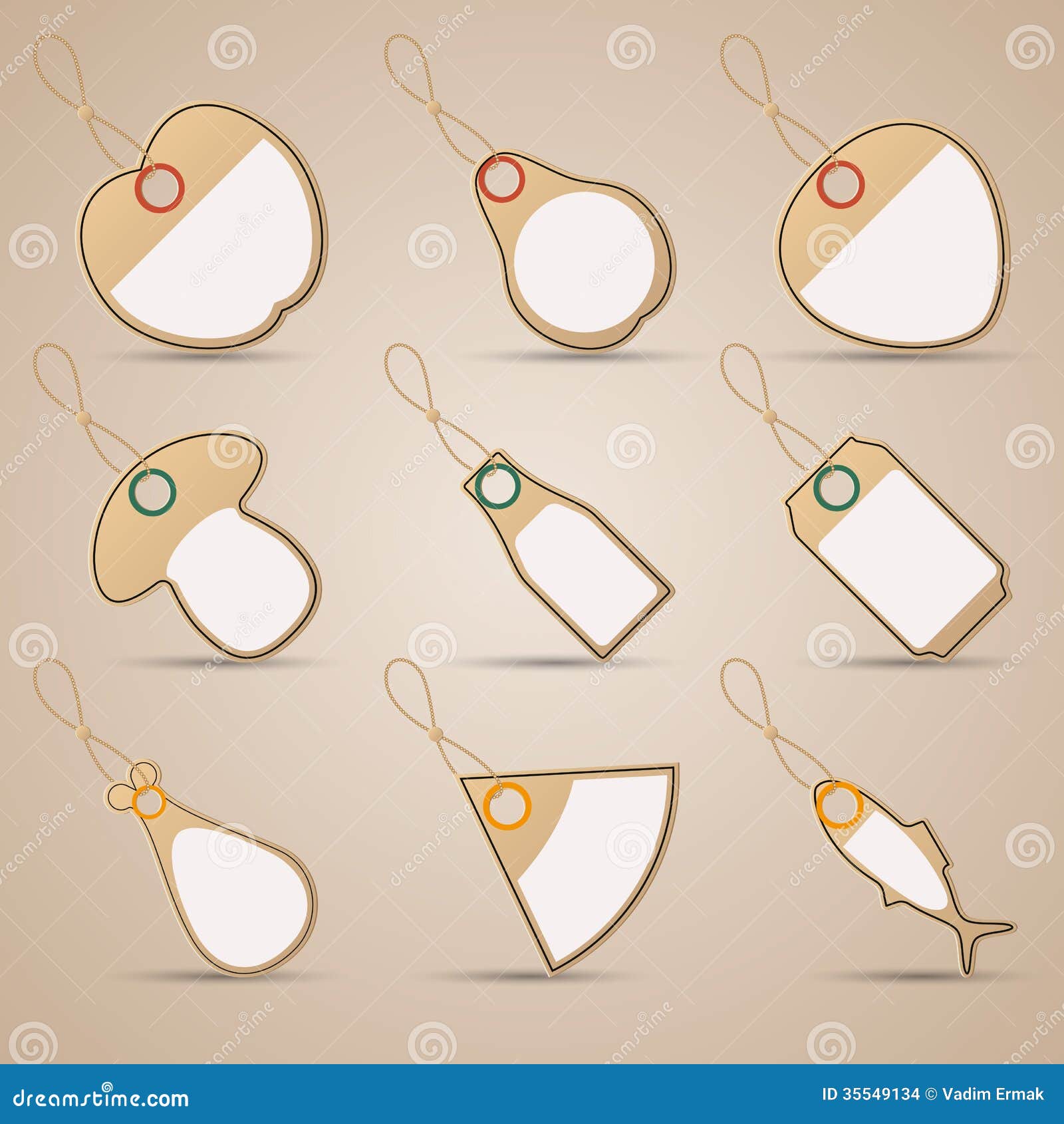 Paper labels vector set stock vector. Illustration of empty - 35549134