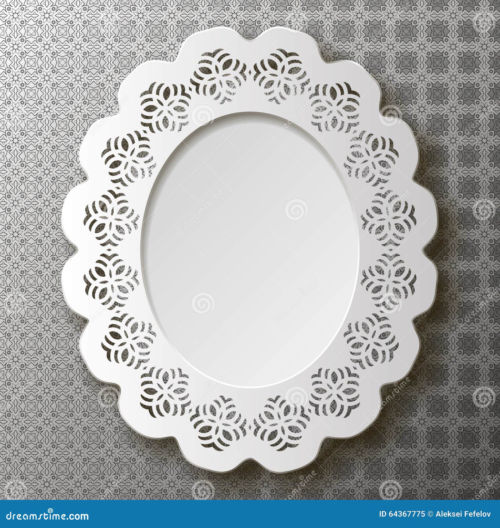 Paper lace frame stock vector. Illustration of chic, element - 64367775
