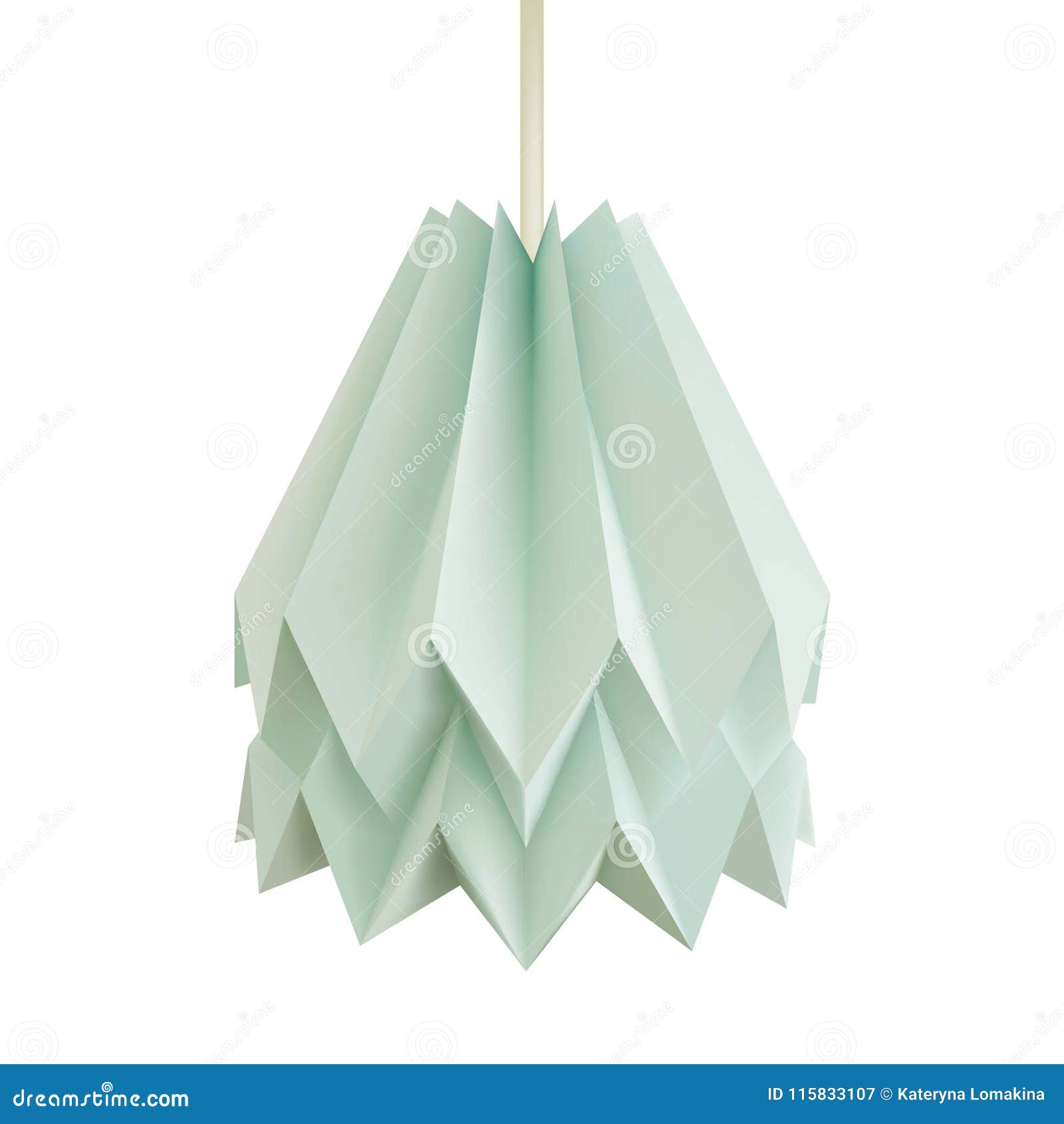 Paper lamp set 3d model stock vector. Illustration of lamp - 115833107