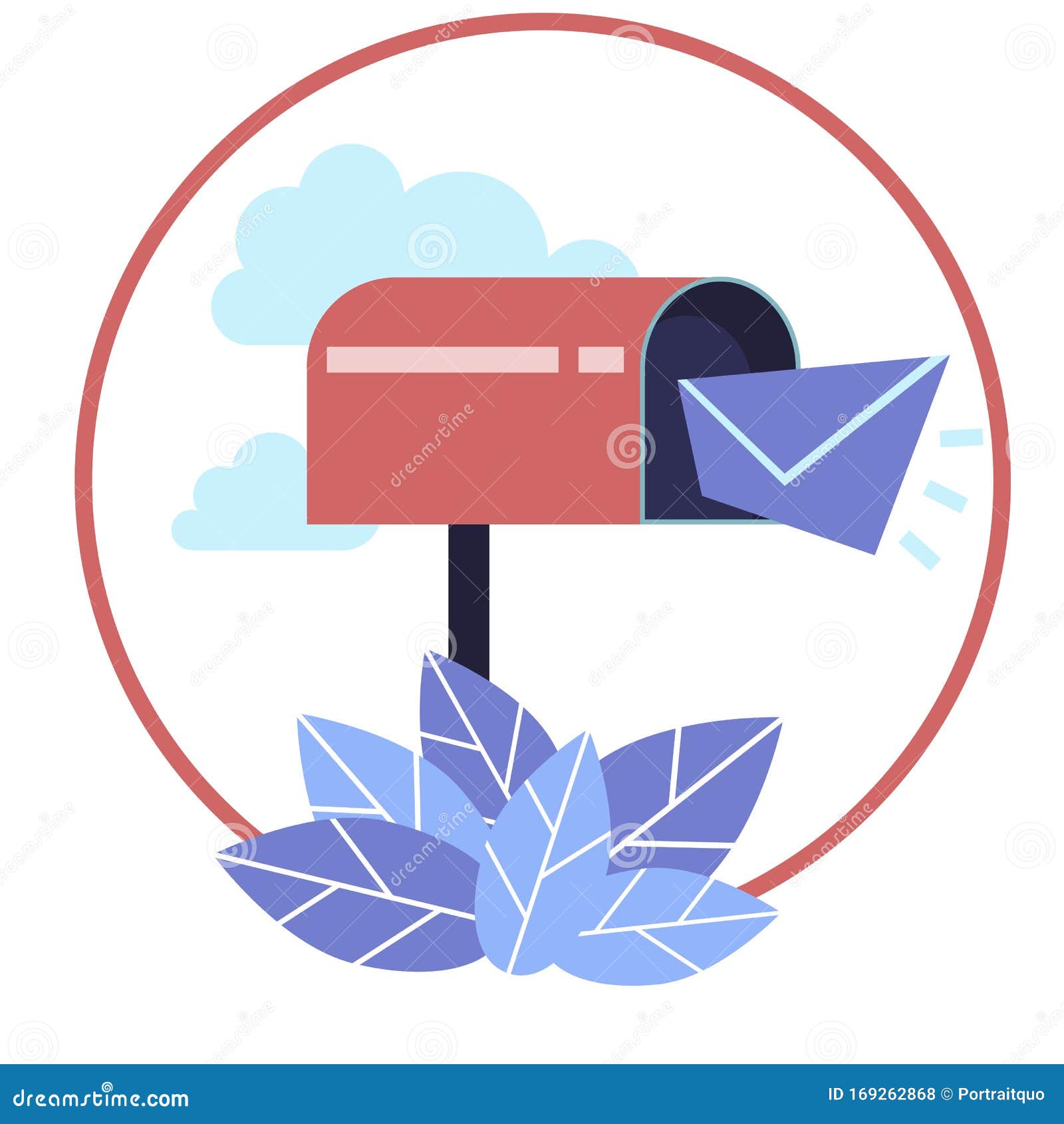 Paper Letter Came in the Mail. Traditional Mailbox and Letter. Stock ...