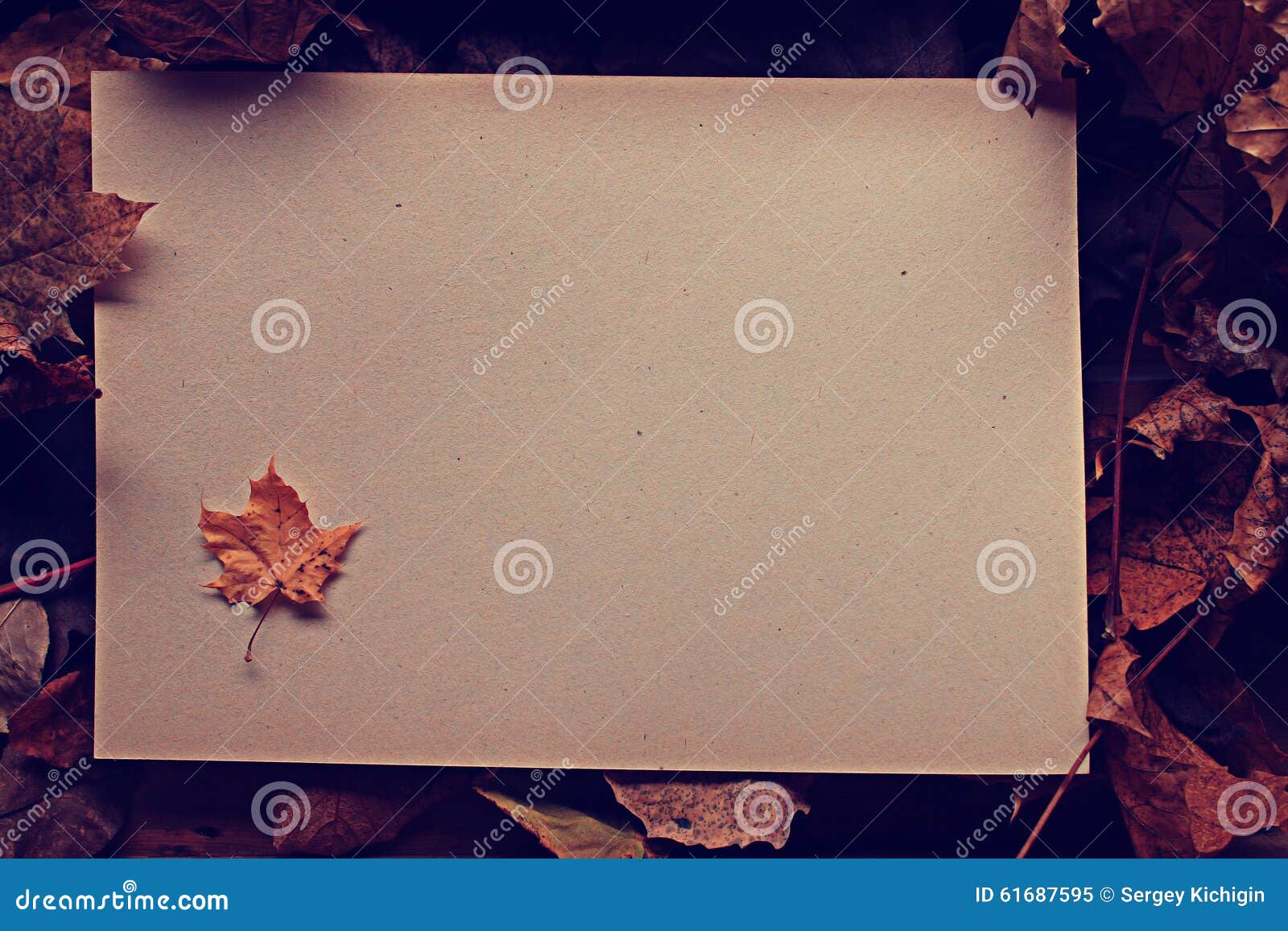 Paper Letter with Fallen Leaves Stock Image - Image of holidays, asia ...