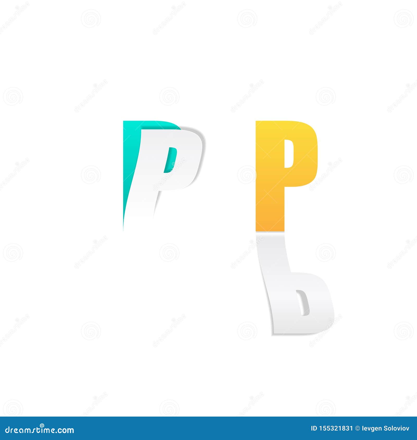 Paper Letter P Set Background Stock Vector - Illustration of corporate ...