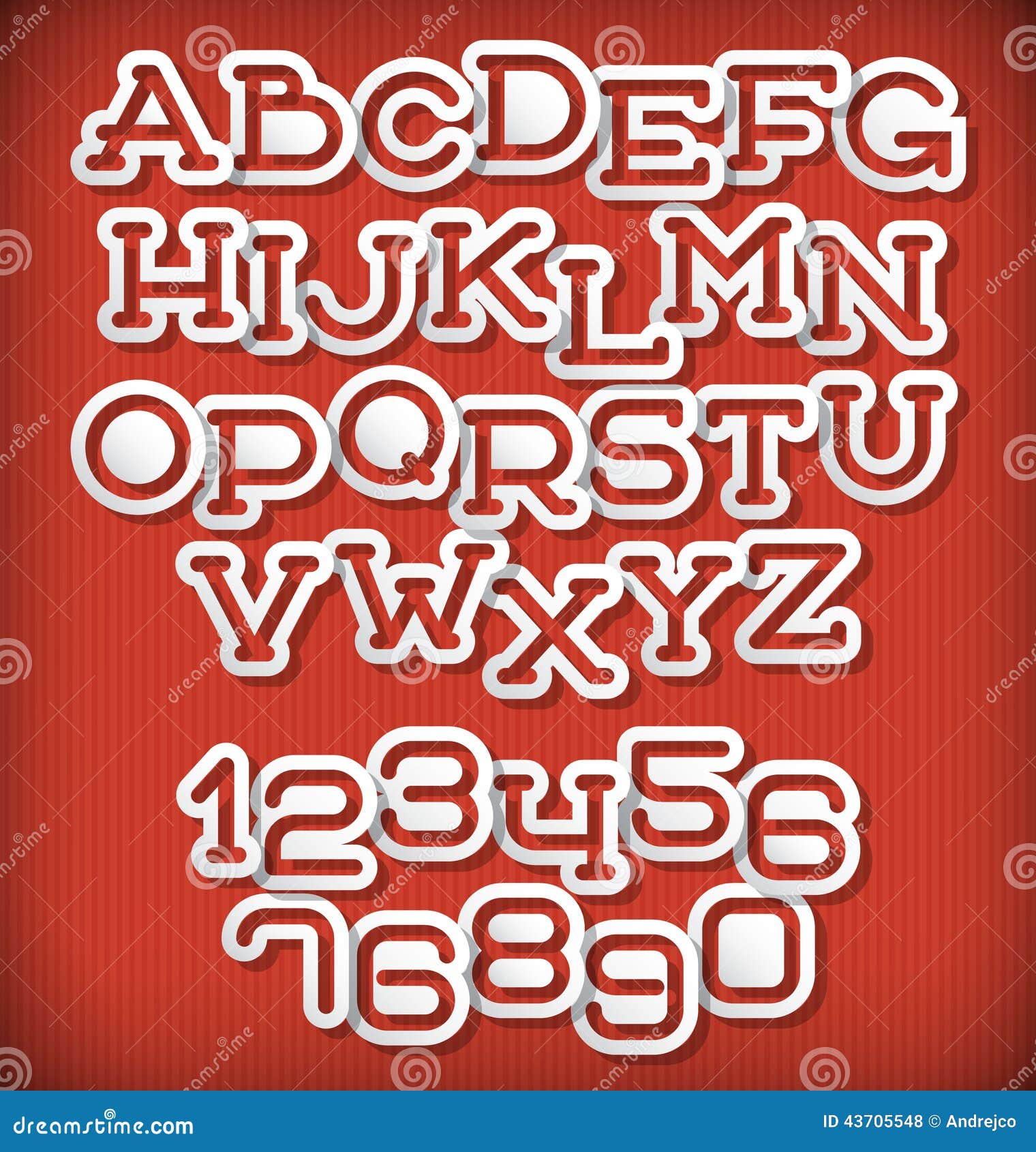 Paper Letters stock vector. Illustration of element, vector - 43705548