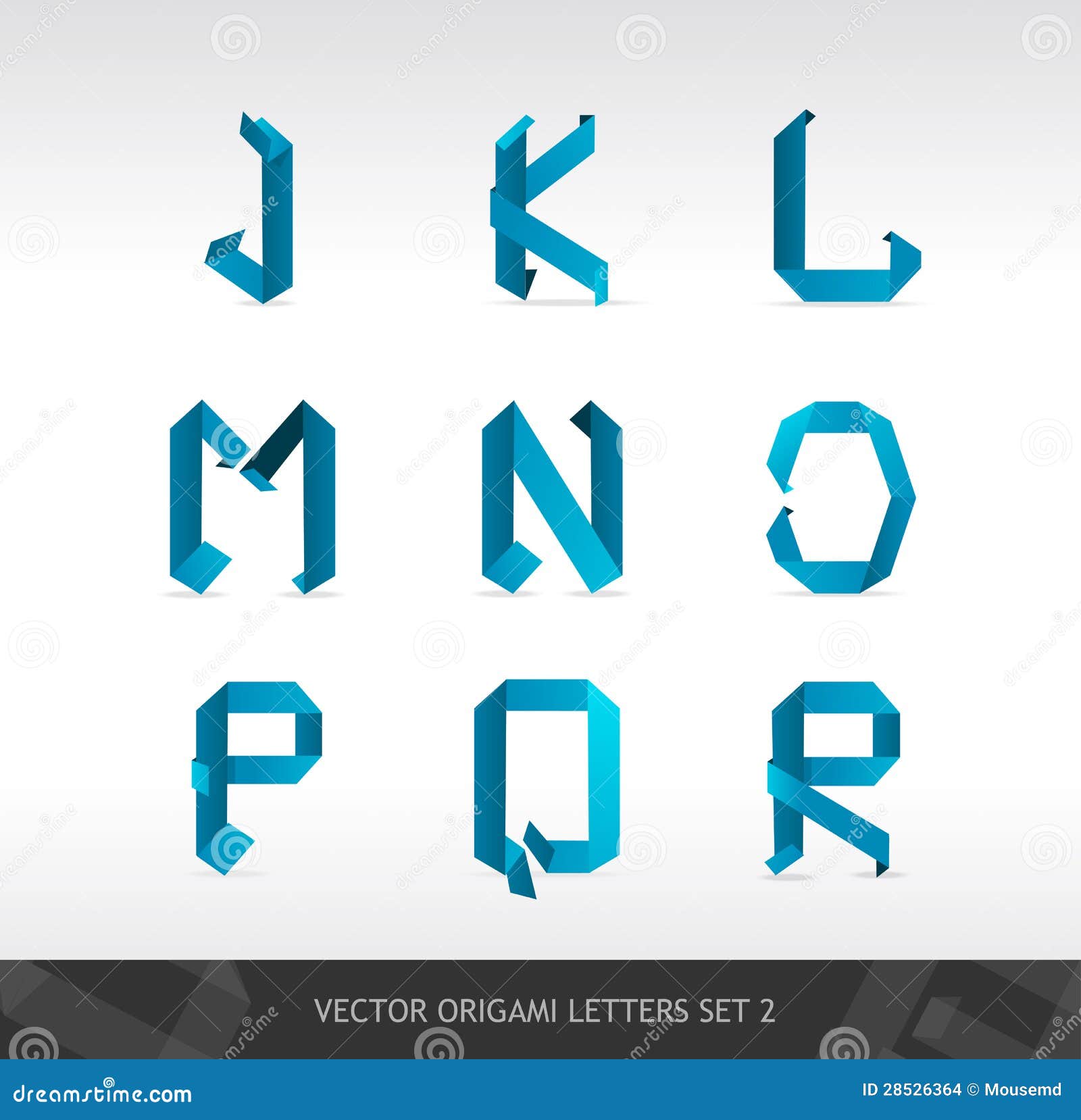 Paper letters origami stock vector. Illustration of high - 28526364