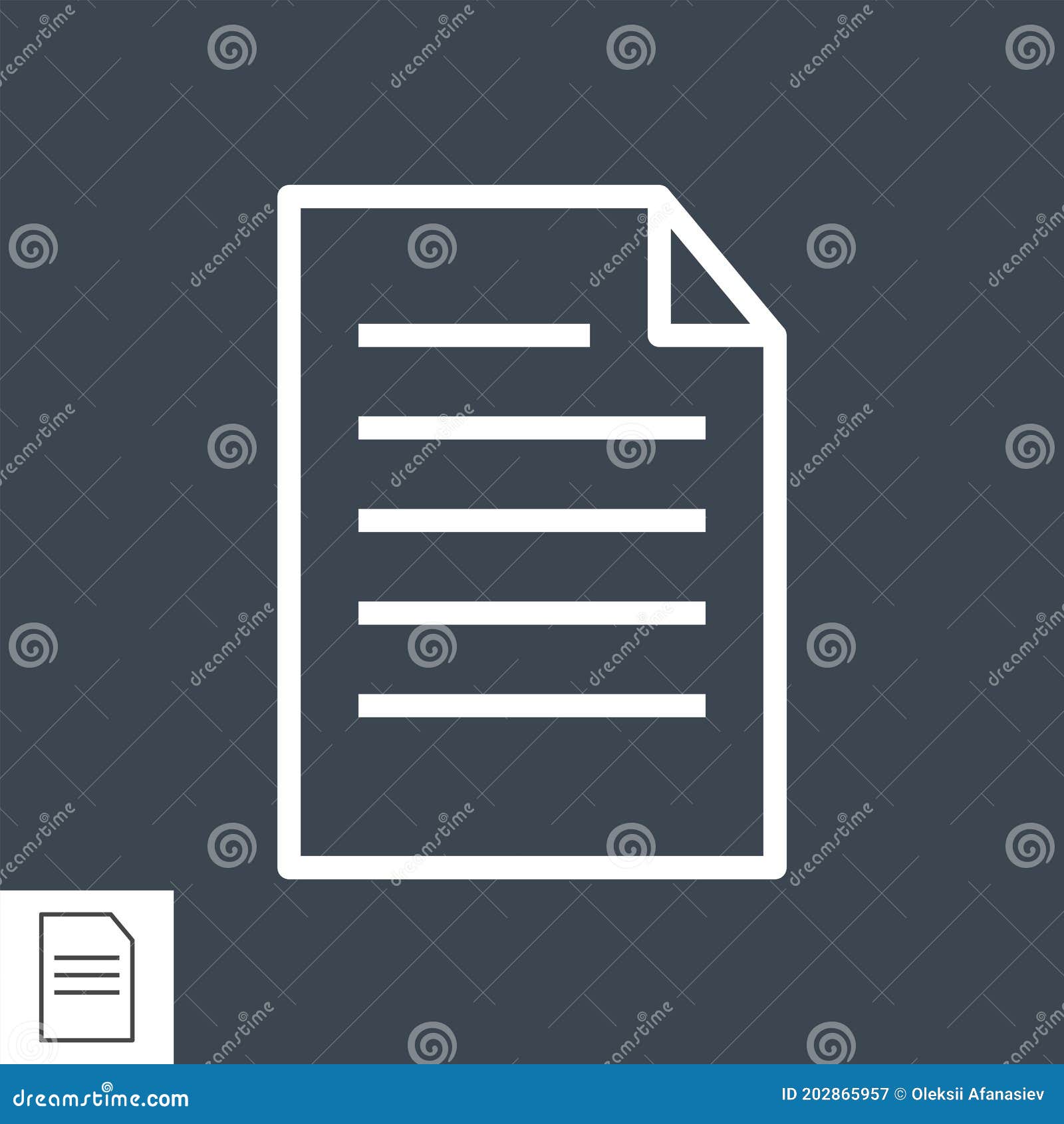 Paper line icon stock vector. Illustration of business - 202865957