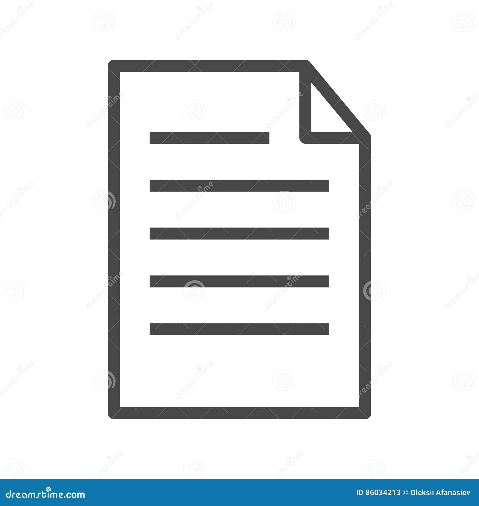 Paper line icon stock vector. Illustration of paper, text - 86034213