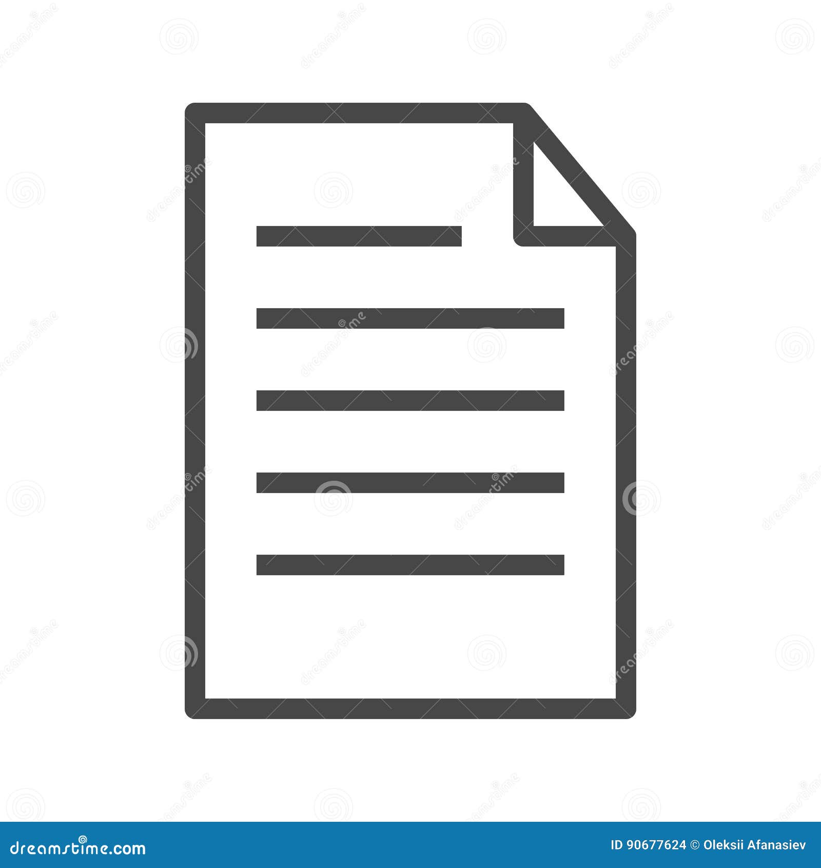 Paper line icon stock vector. Illustration of icon, upload - 90677624