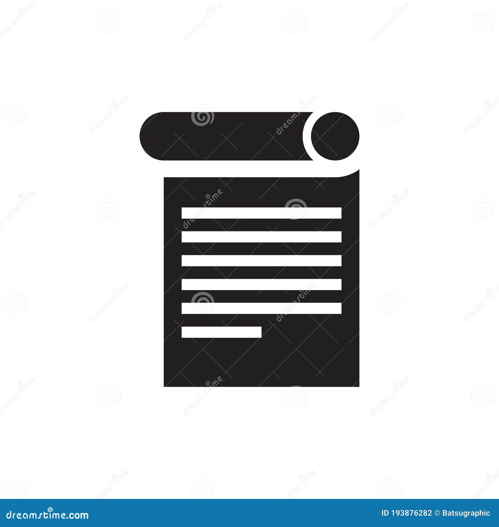 Paper List Vector Icon Logo Design Stock Vector - Illustration of ...
