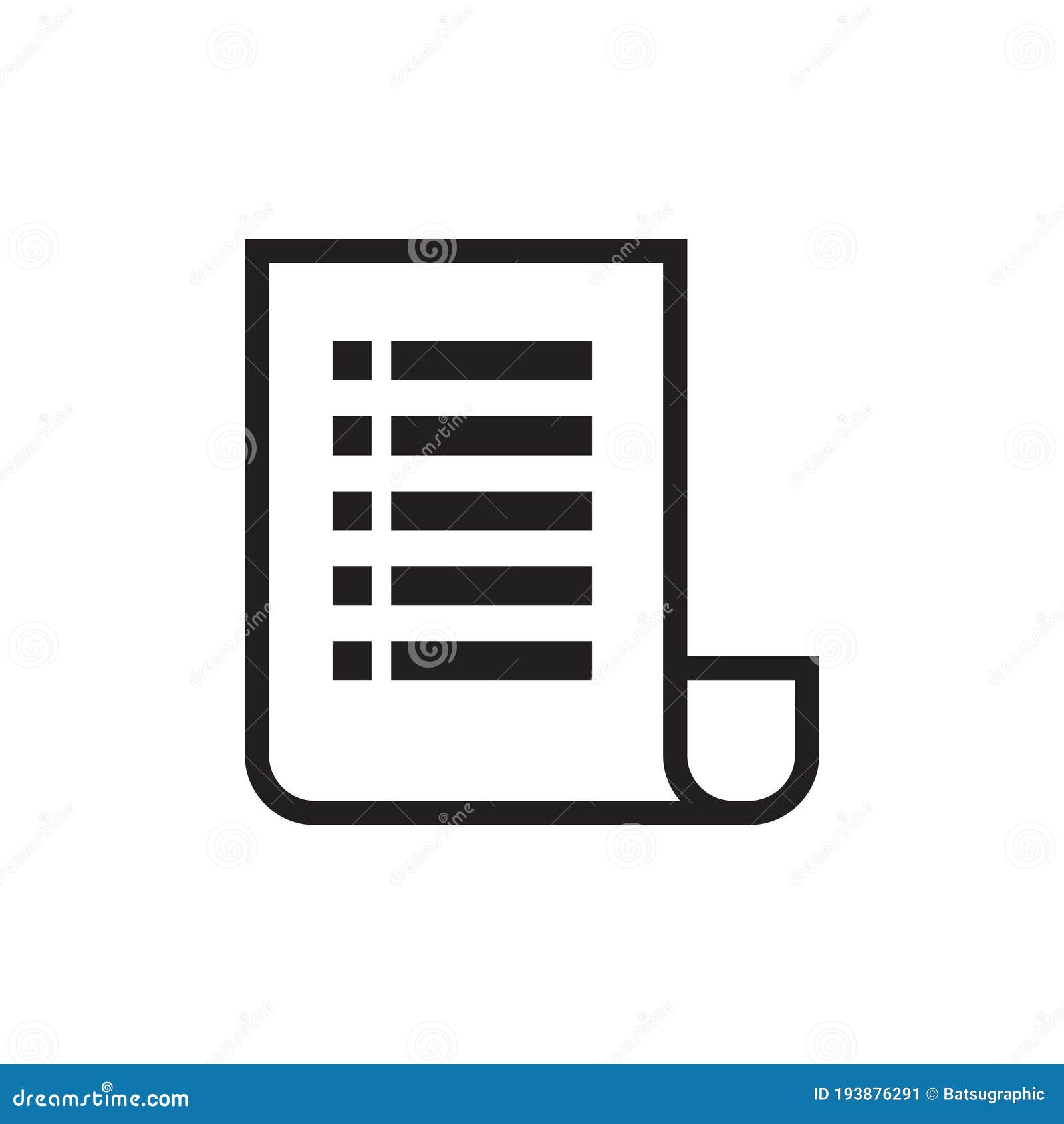 Paper List Vector Icon Logo Design Stock Vector - Illustration of ...