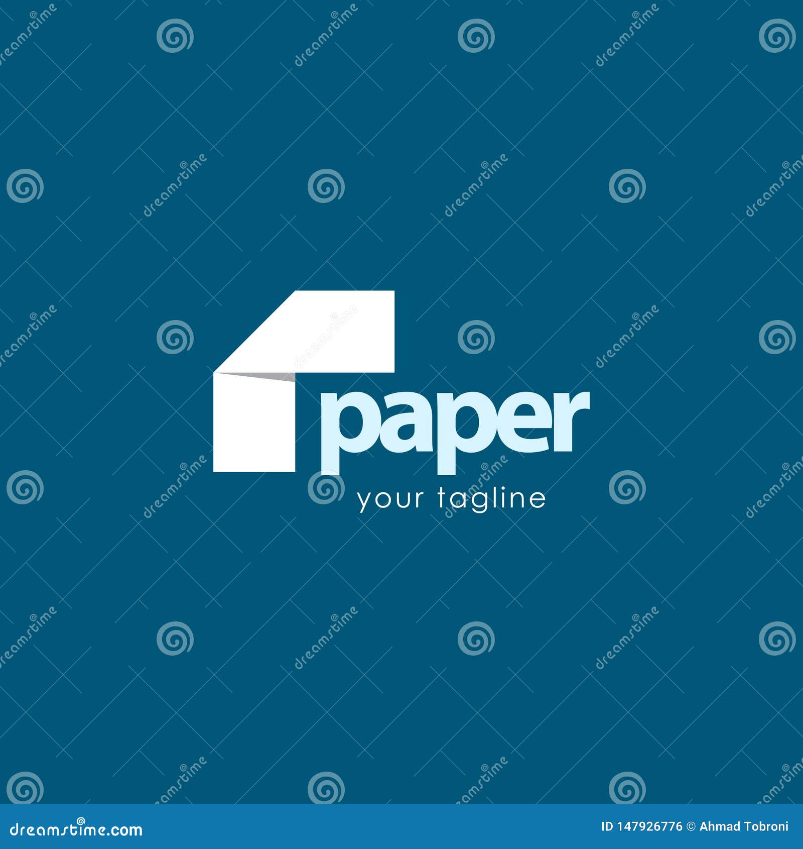 Paper Logo Vector Template Design Illustration Stock Vector ...