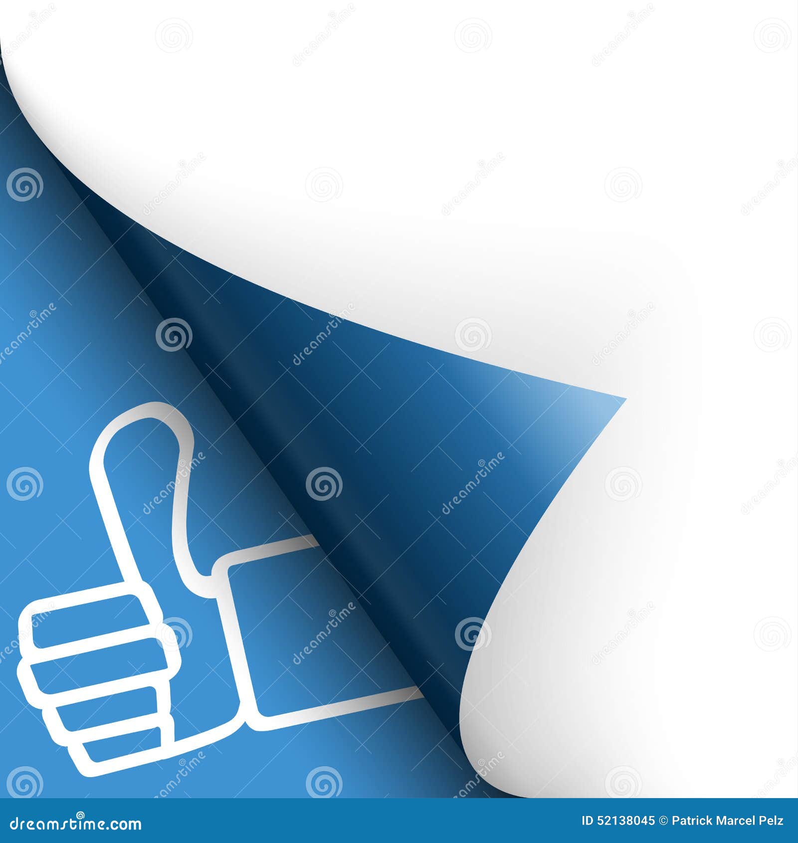 Paper Lower Left Corner Like! Stock Vector - Illustration of friend ...