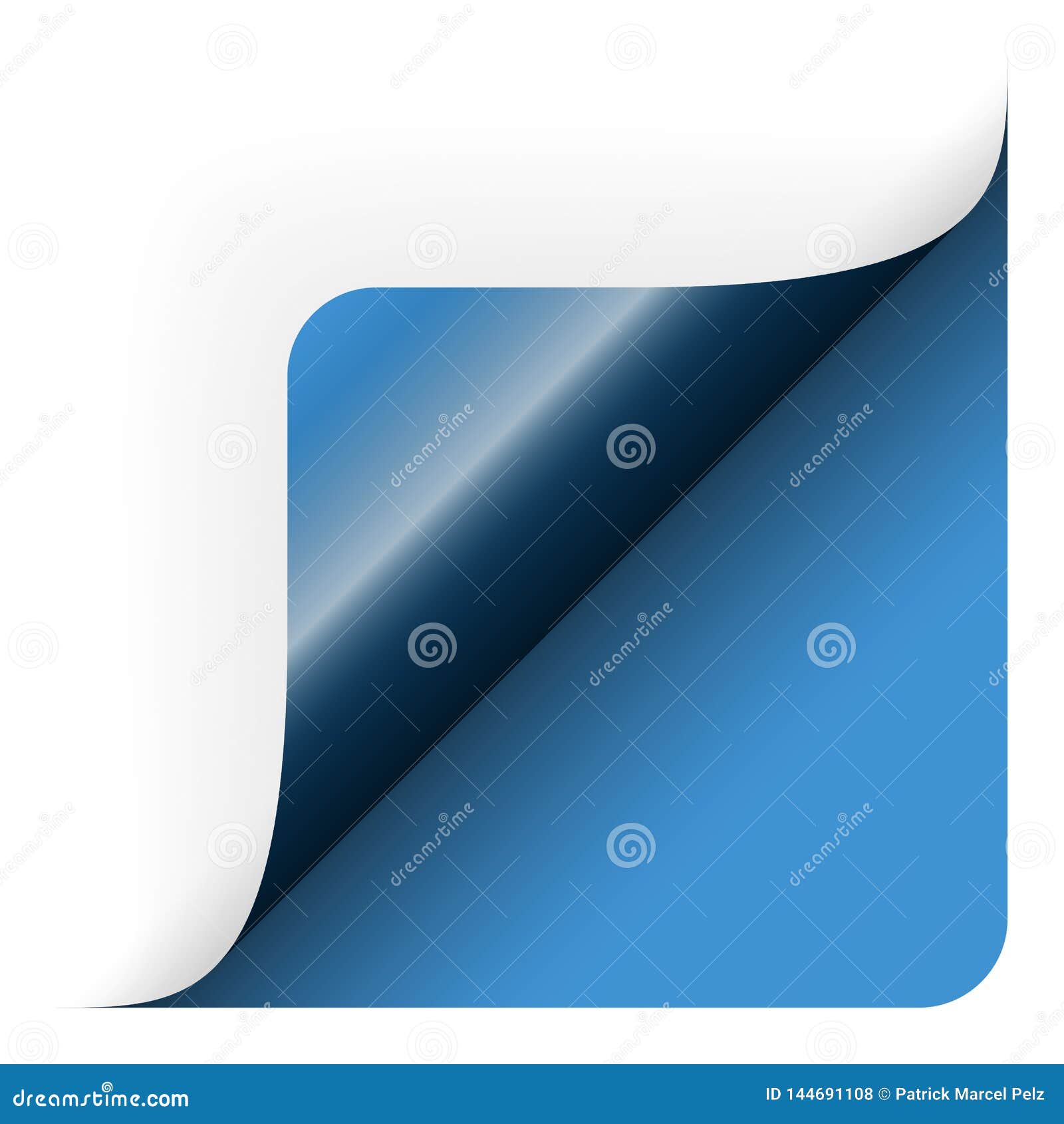 Paper lower right corner stock vector. Illustration of sticker - 144691108